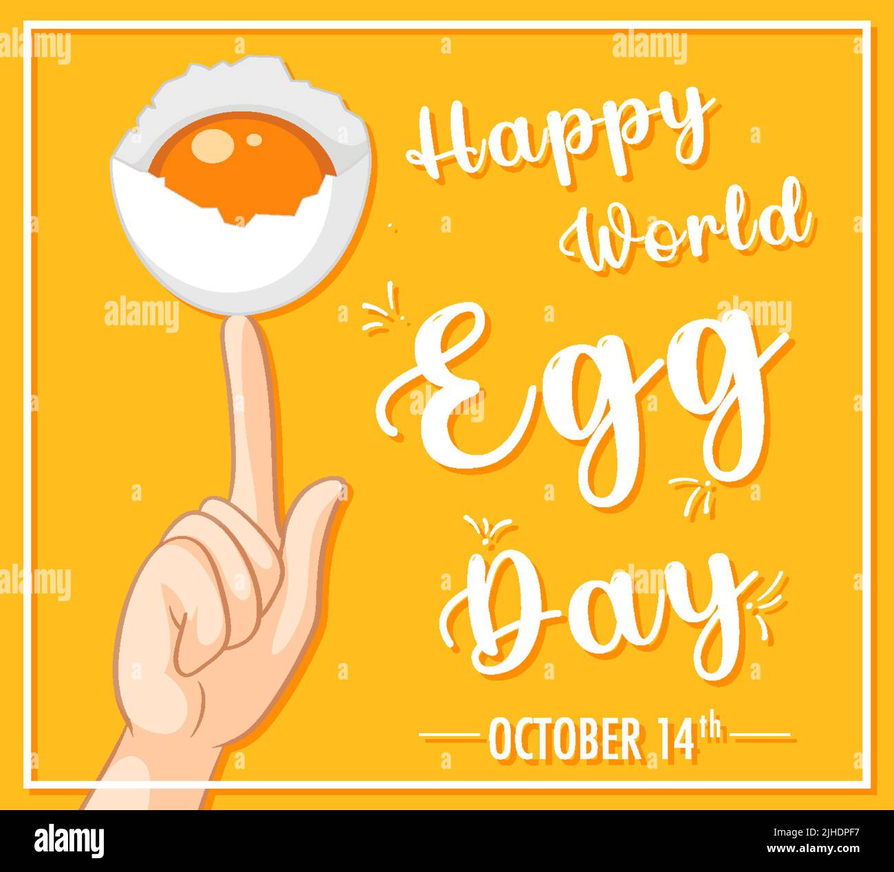 World Egg Day October 14 Banner Design illustration Stock Vector Image ...