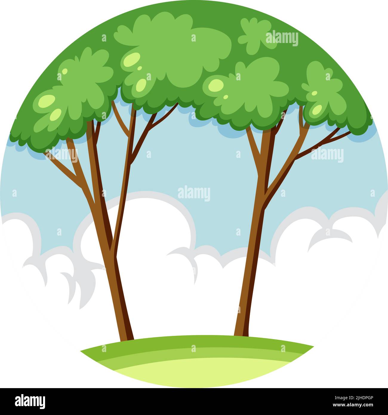 Trees in circle icon illustration Stock Vector Image & Art - Alamy