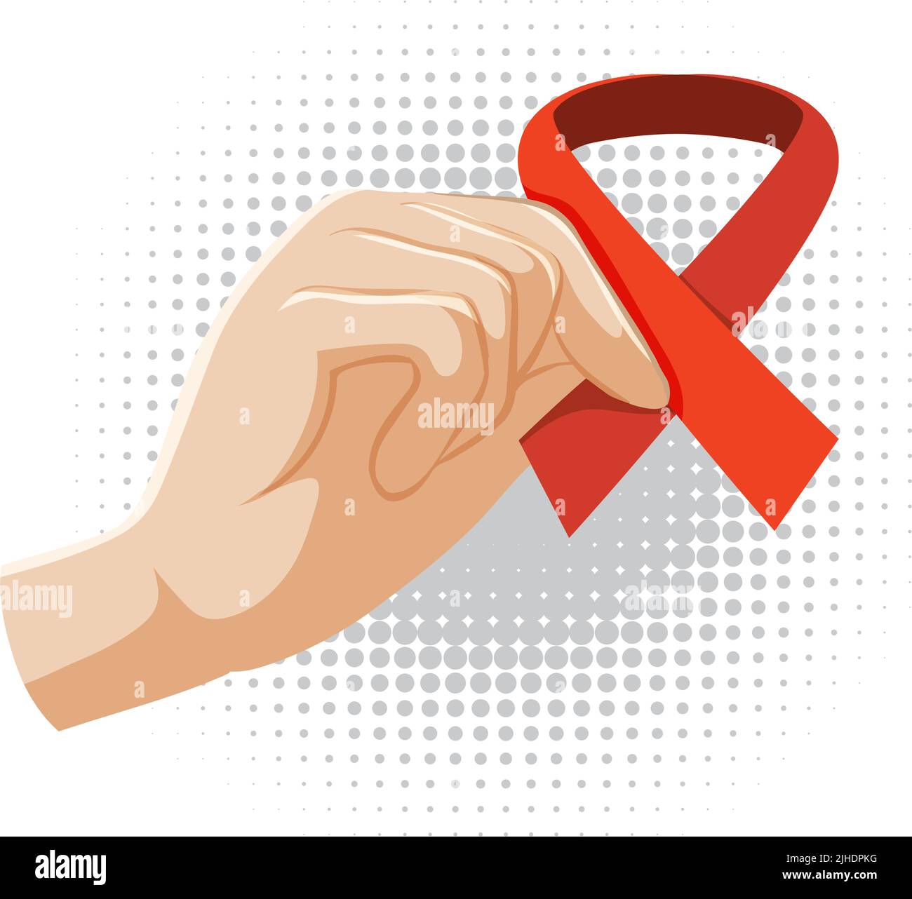Red ribbon AIDS HIV symbol illustration Stock Vector Image & Art - Alamy