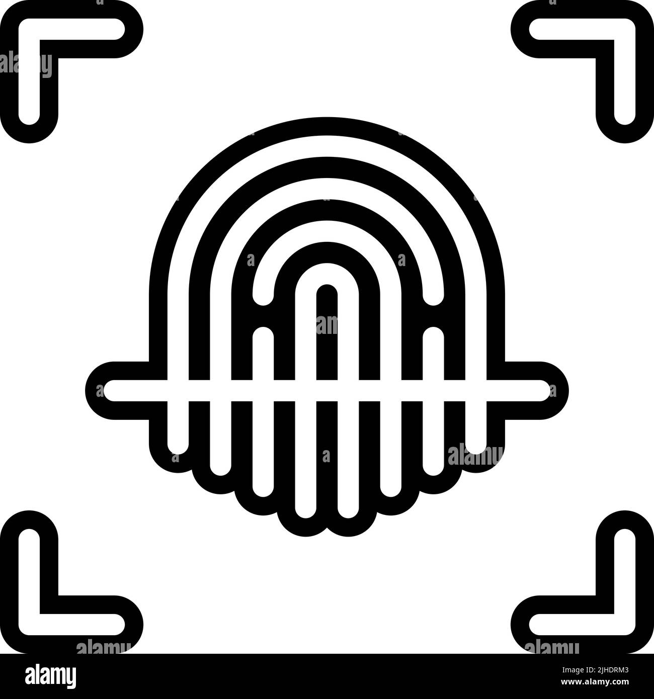 Biometric icons fingerprint access Cut Out Stock Images & Pictures - Alamy