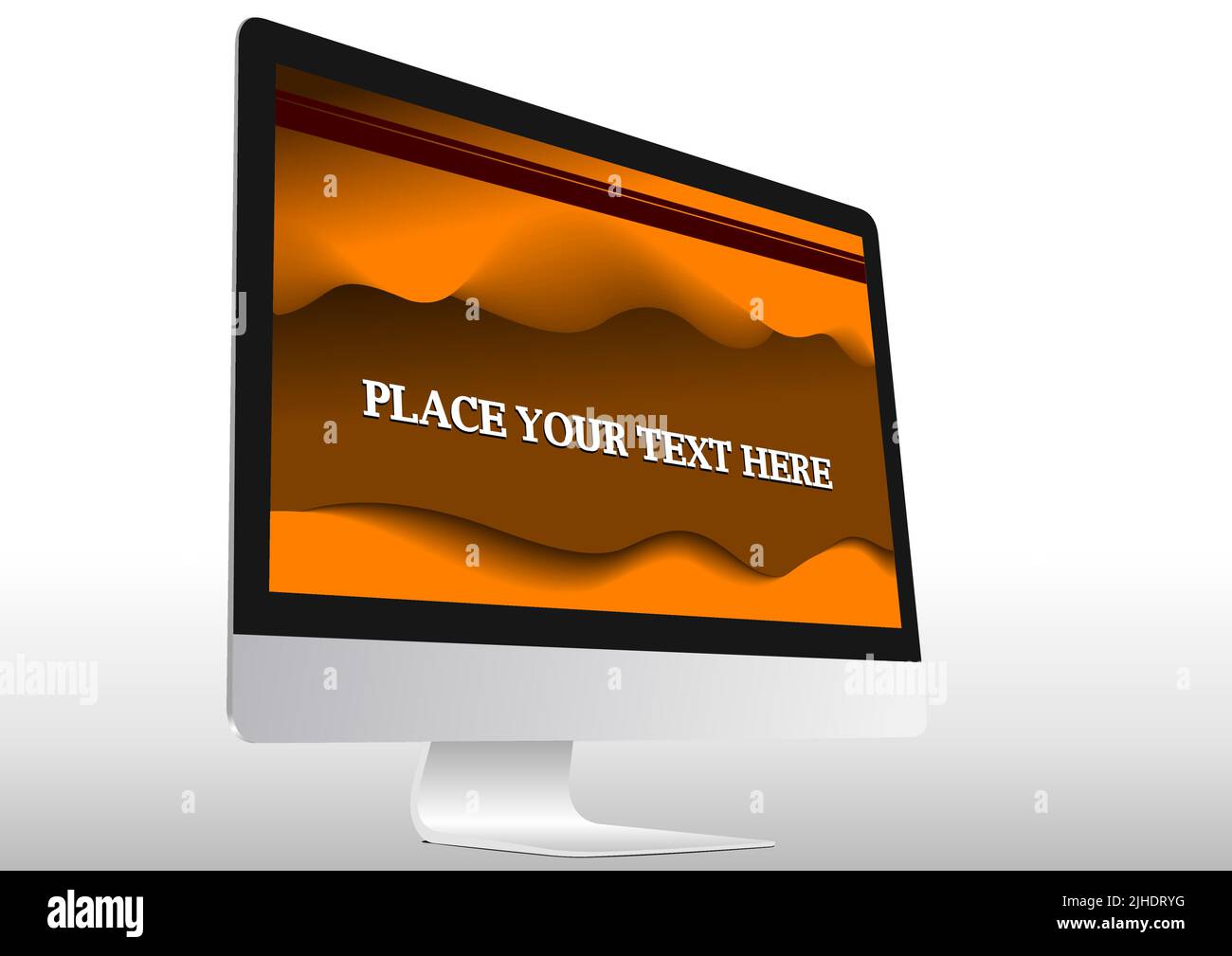 Flat computer monitor. Display. Vector 3d illustration Stock Vector ...