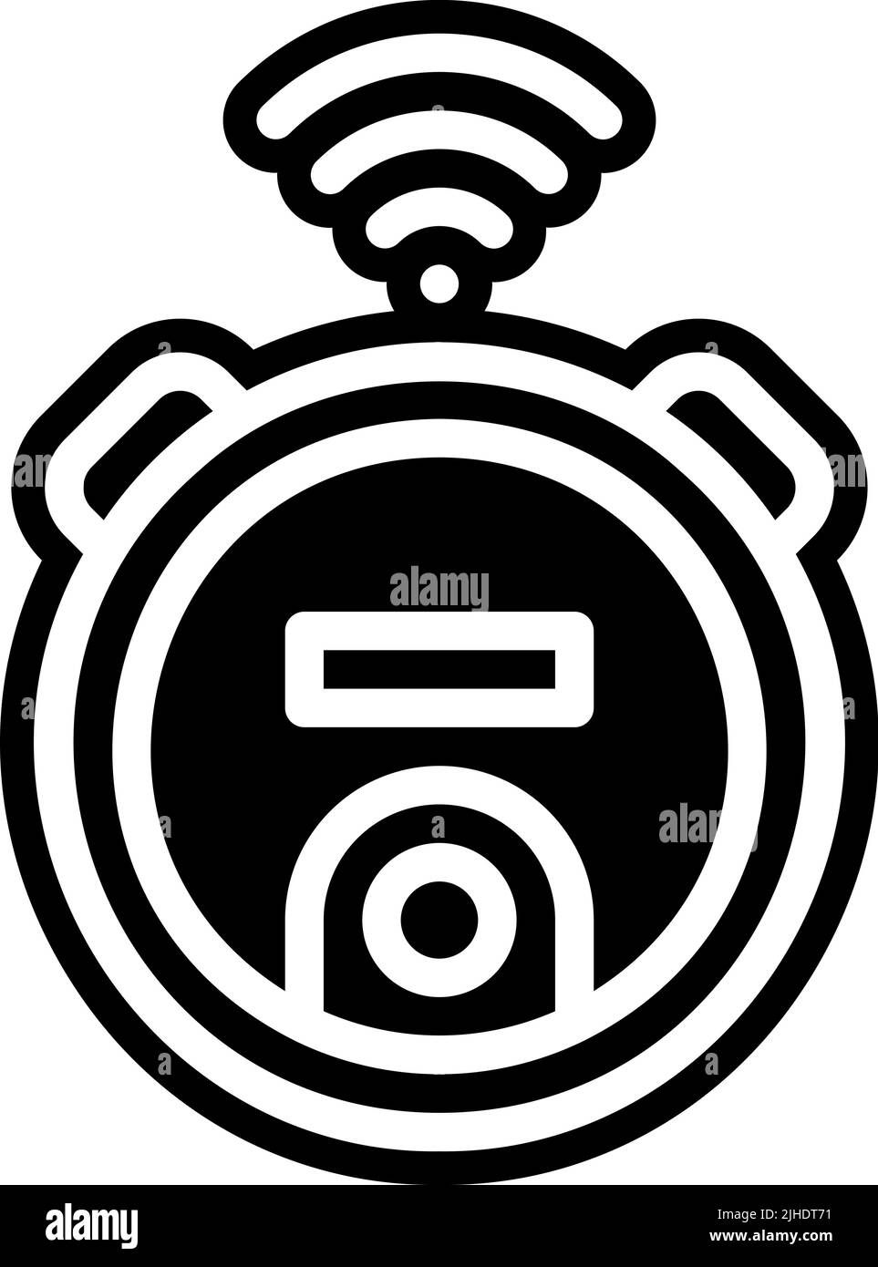 Round wireless vacuum cleaner Stock Vector Images - Alamy