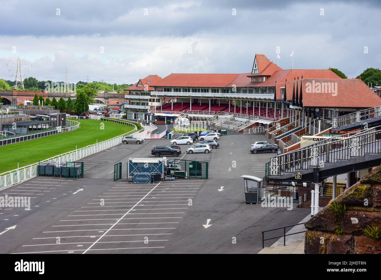 Chester, UK: Jul 3, 2022: Chester racecourse is the oldest operating ...