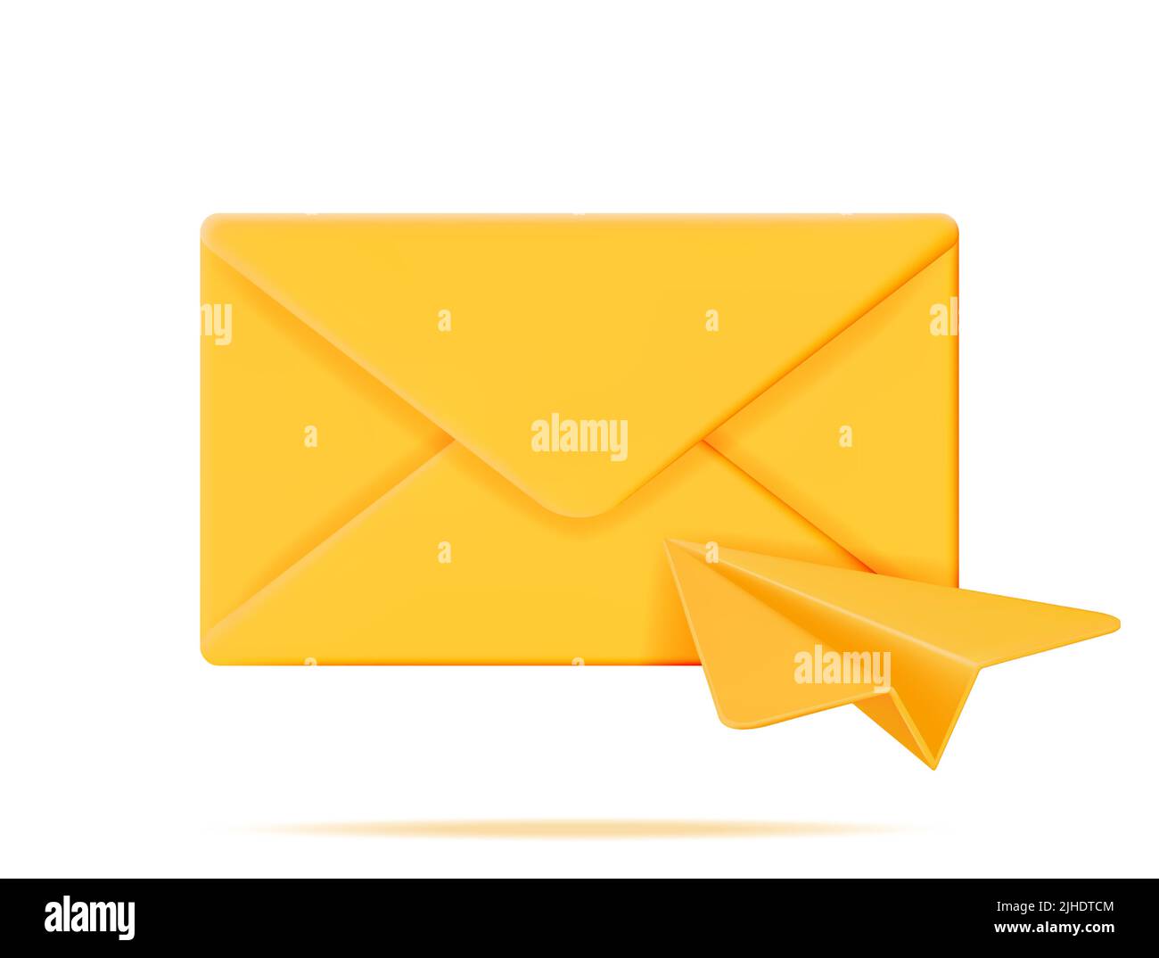 3D Mail Envelope and Paper Plane Stock Vector Image & Art - Alamy