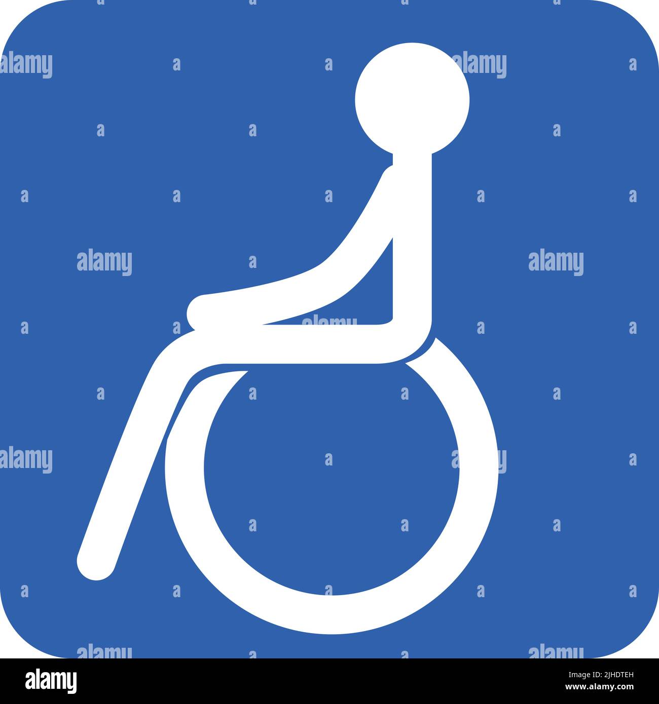 Outline disable icon on blue background illustration Stock Vector Image ...