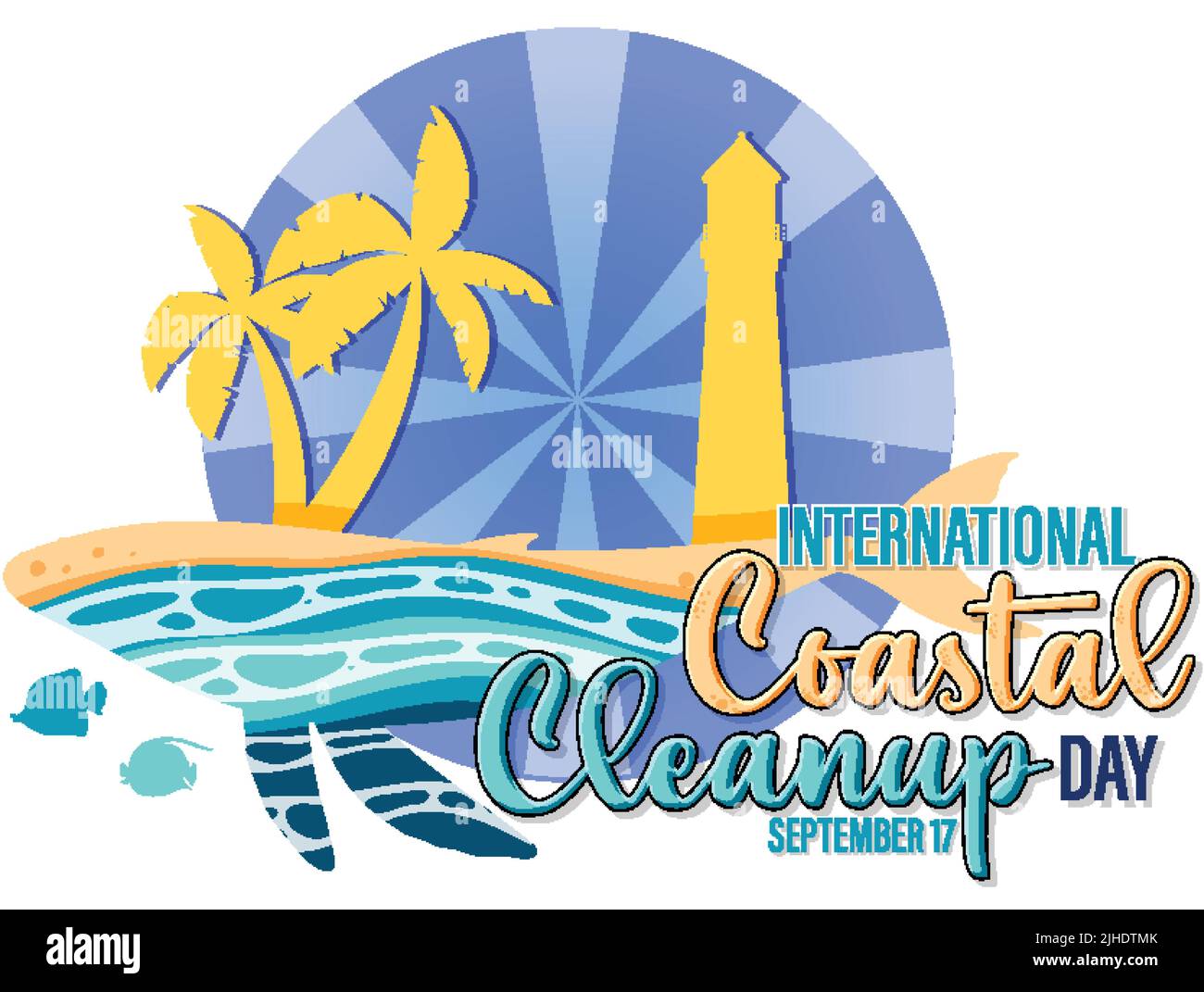International Coastal Cleanup Day Banner Design illustration Stock ...
