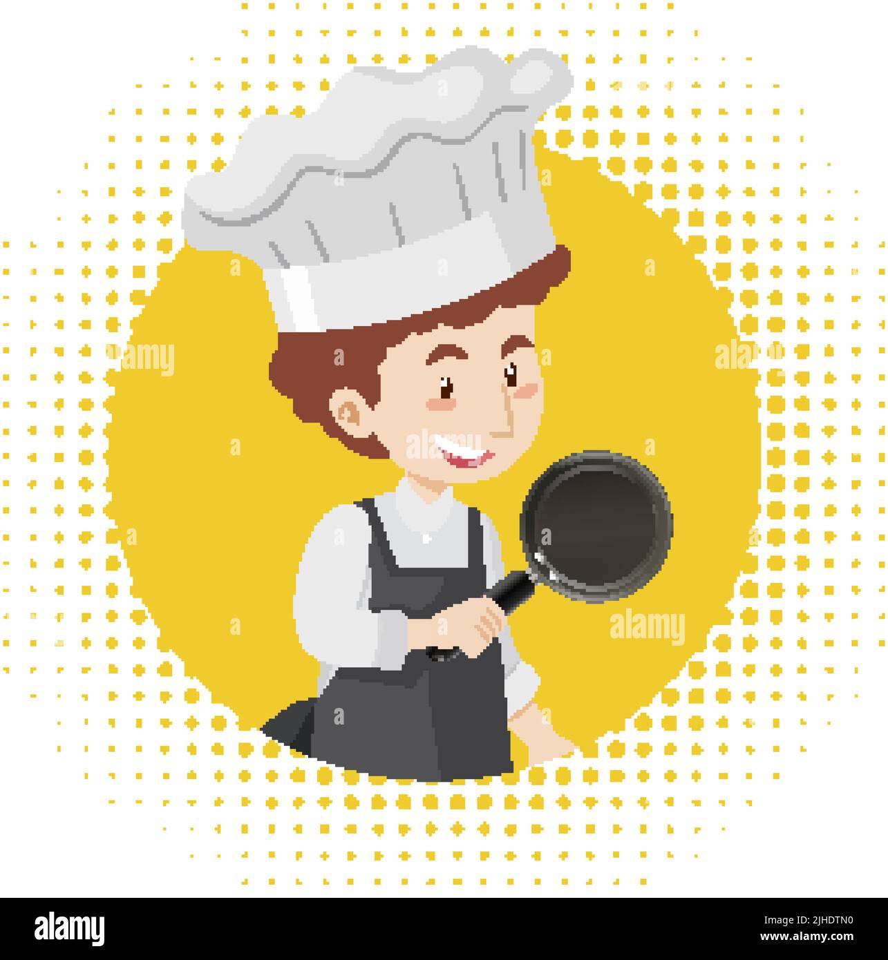 Chef man cartoon character illustration Stock Vector Image & Art - Alamy