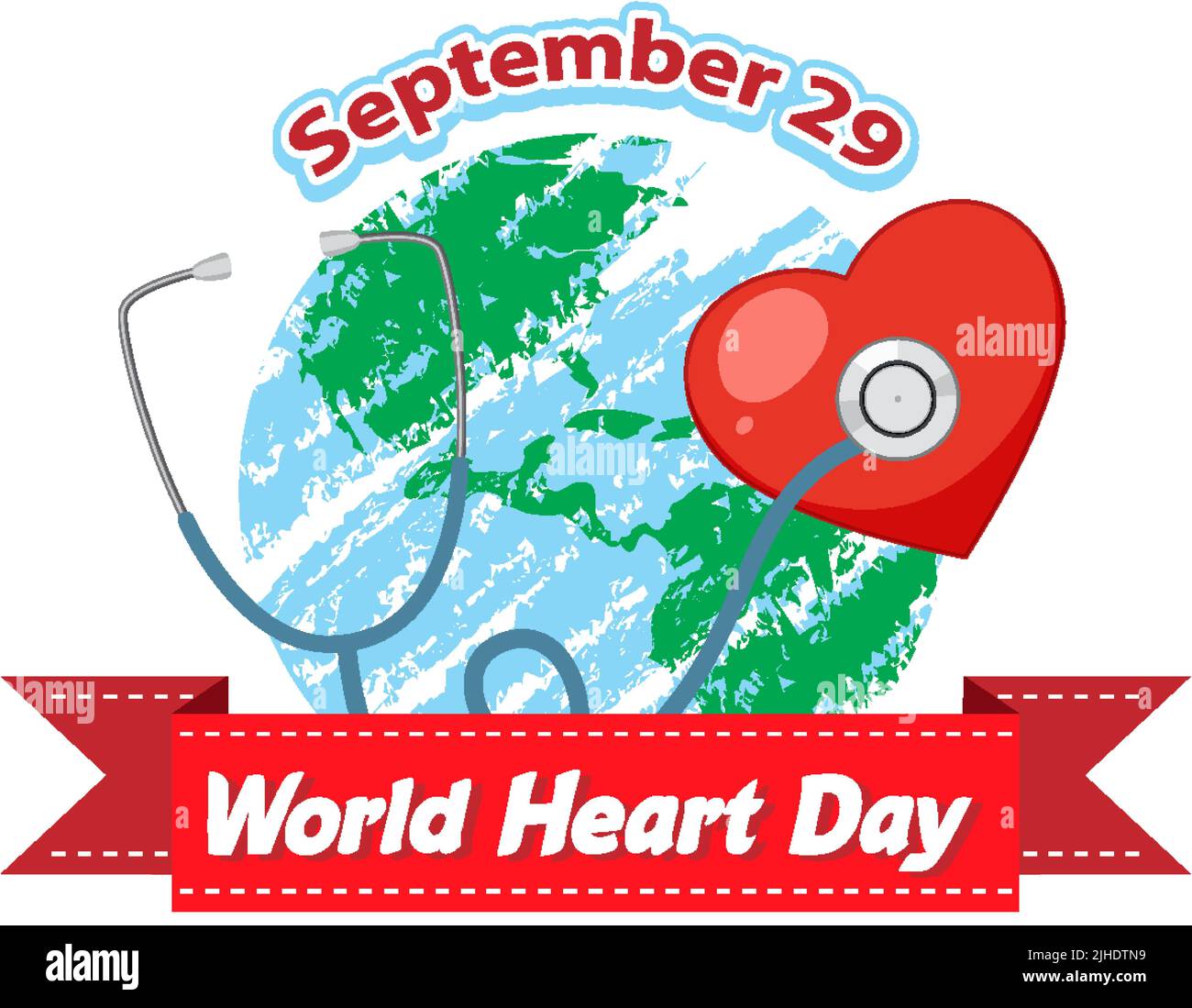World Heart Day Banner Design illustration Stock Vector Image & Art - Alamy