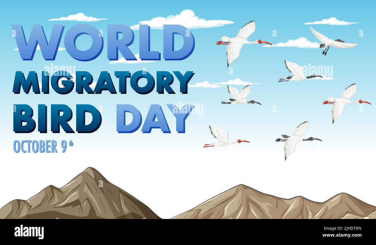 World Migratory Bird Day Banner Template illustration Stock Vector ... World Migratory Bird Day Banner Template illustration Stock Vector ...