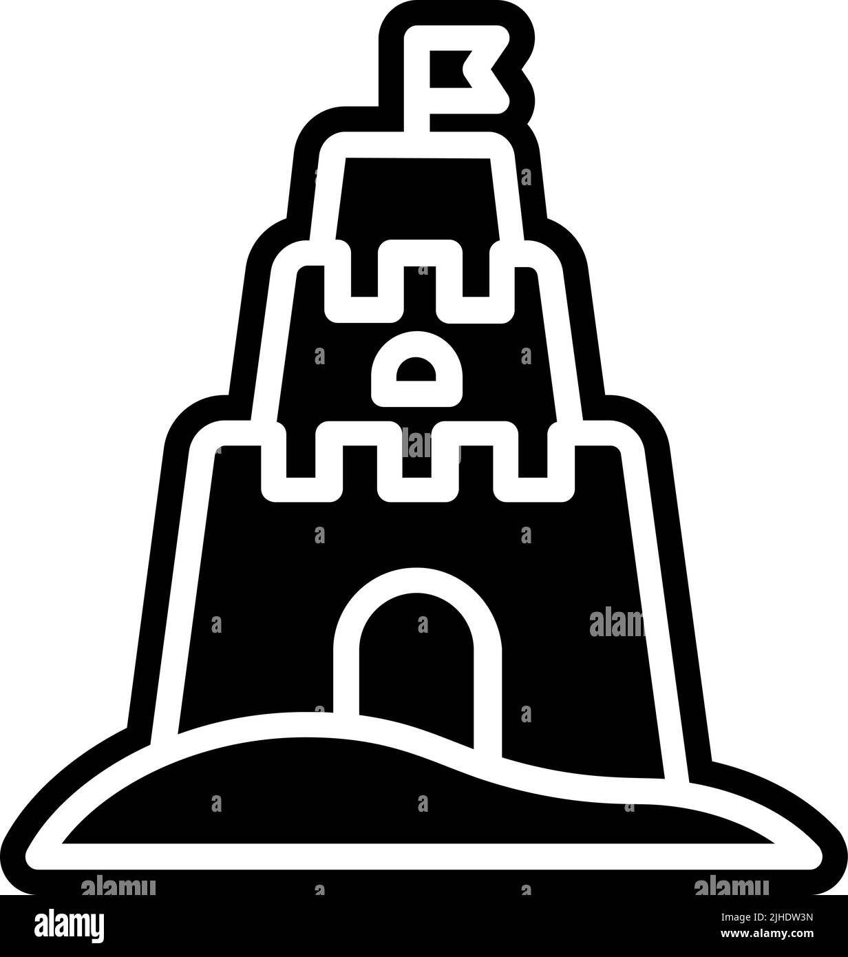 Sandcastle flag bucket Black and White Stock Photos & Images - Alamy