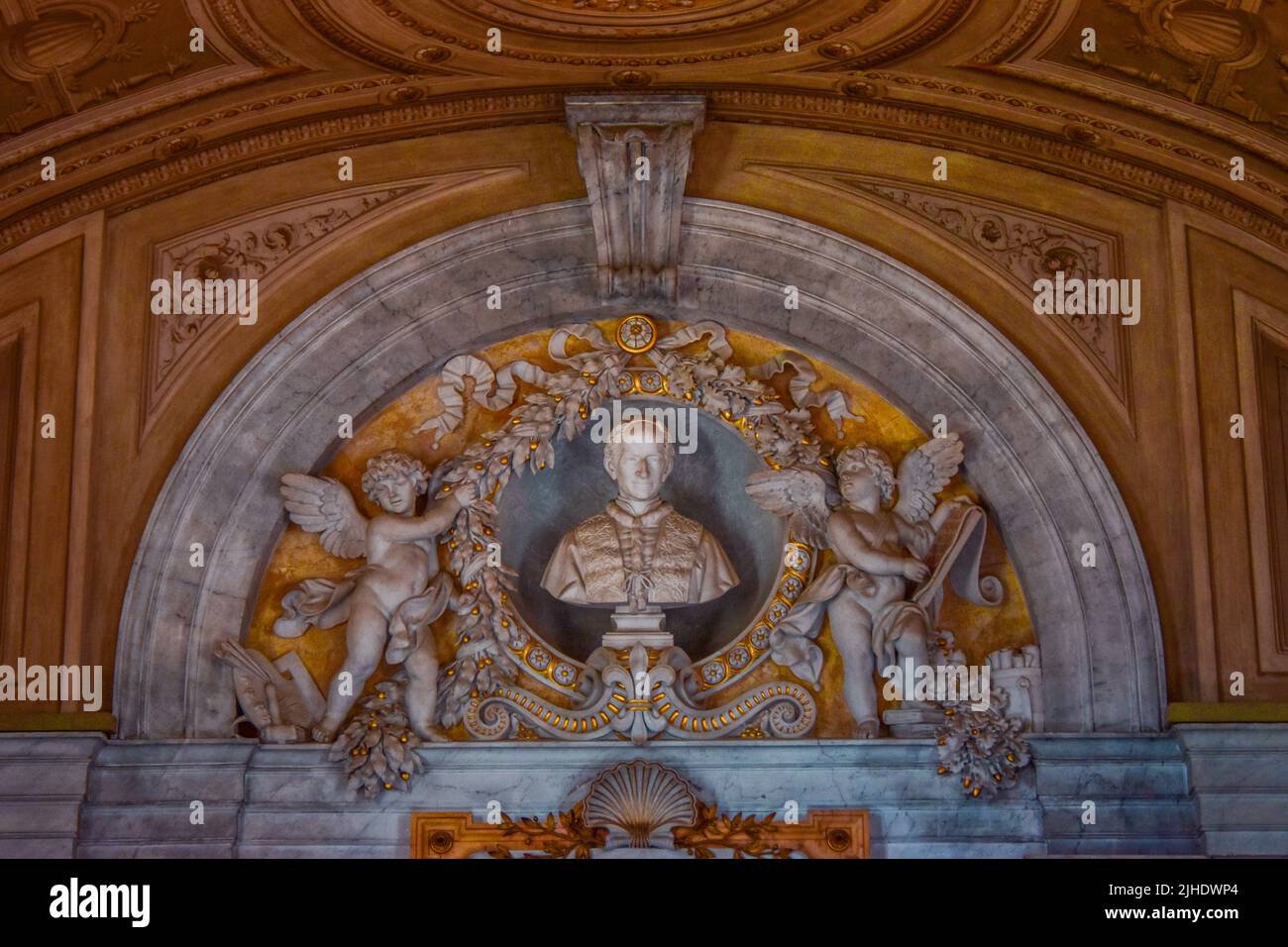 The relief sculpture of Pope Leo XIII memorial in Vatican Stock Photo ...