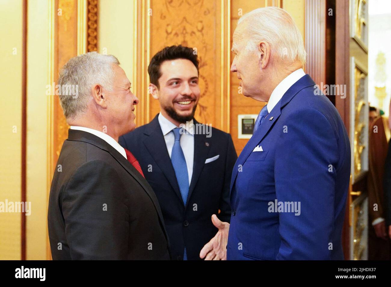 L-R : Jordan’s King Abdullah II and his son, Crown Prince Hussein (or ...