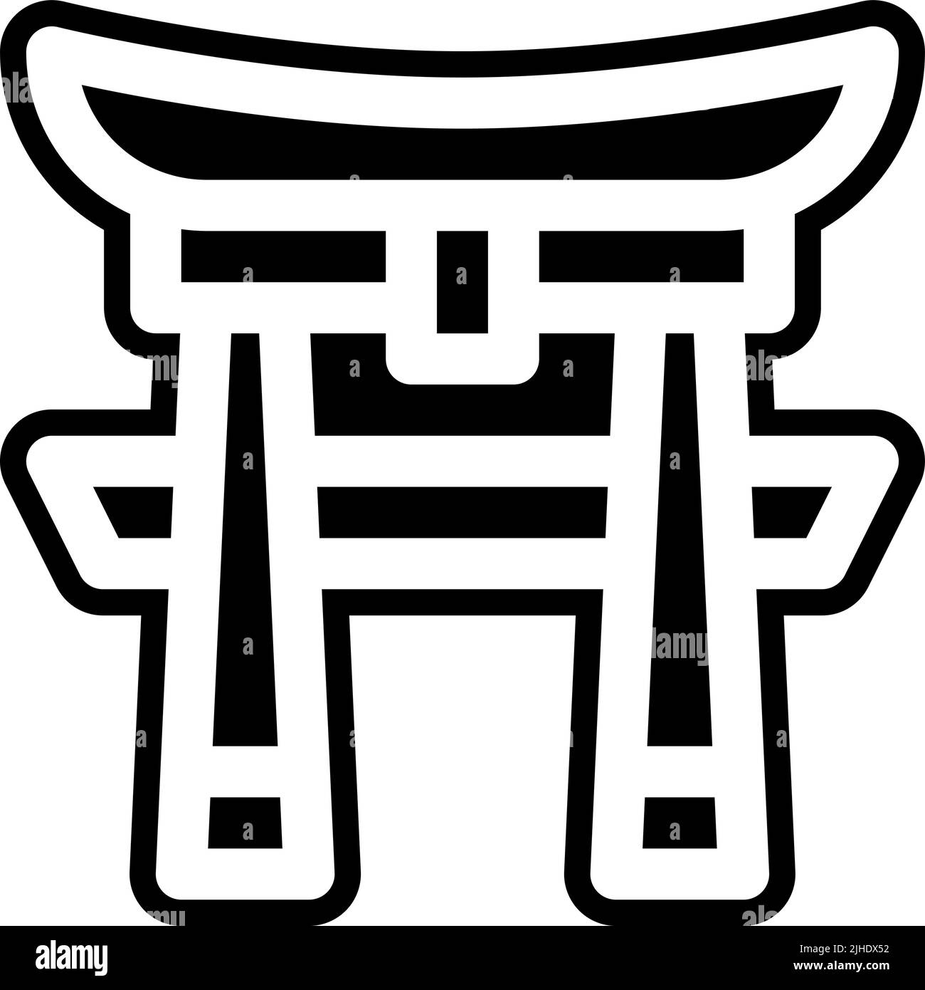 Japanese torii gate Black and White Stock Photos & Images - Alamy