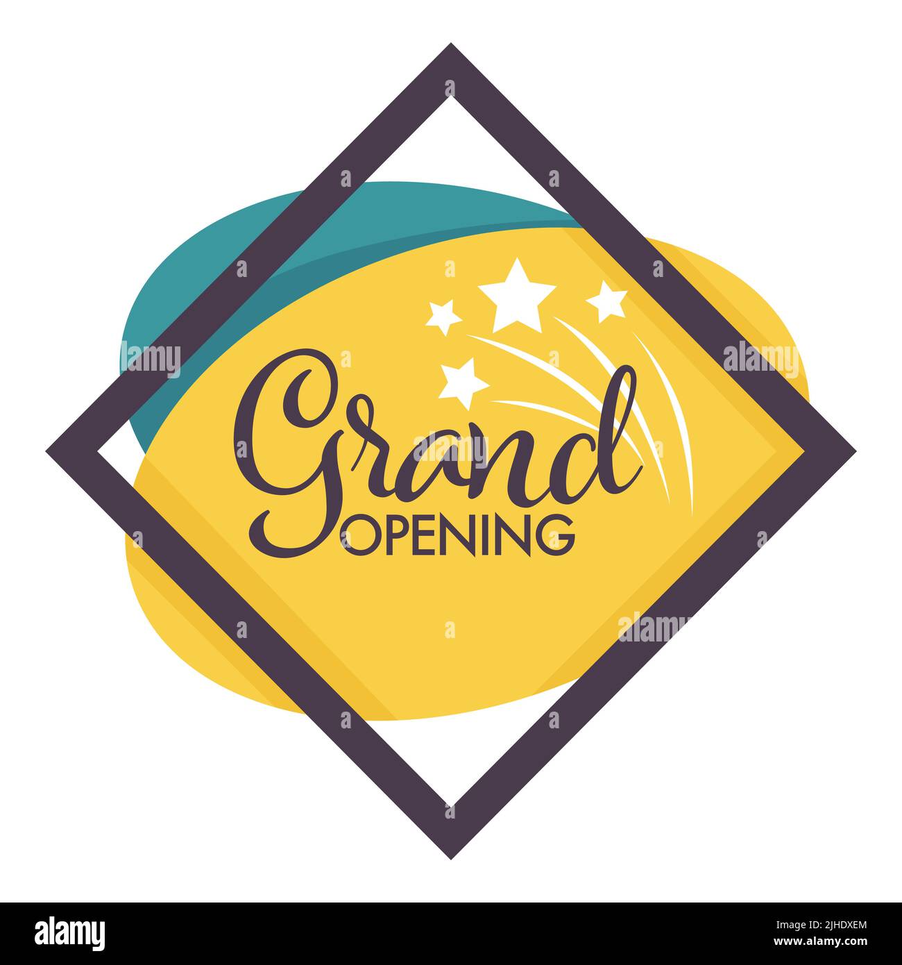 Ribbon and scissors balloons and confetti grand opening isolated icons ...