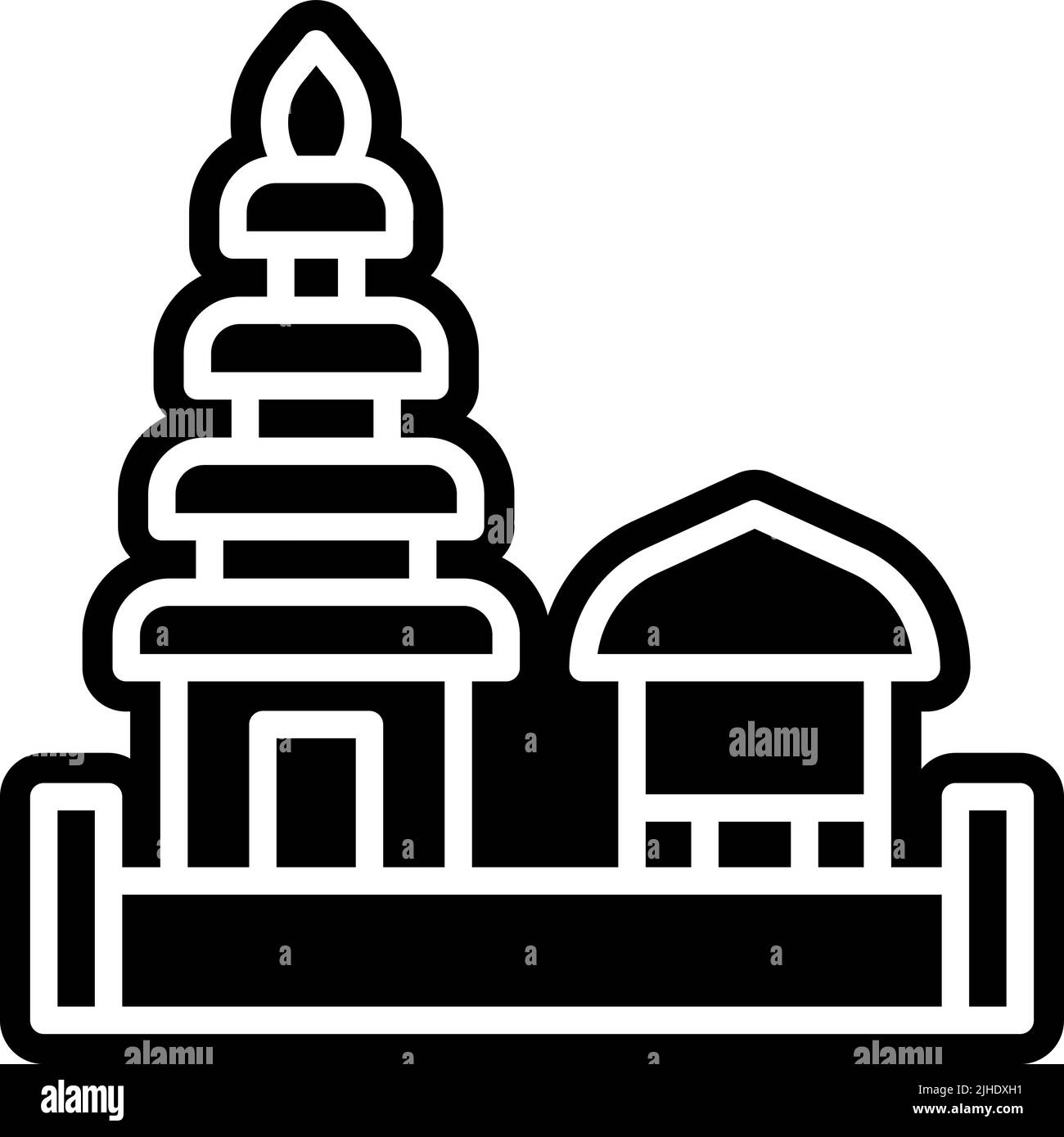 Temples ulun danu bratan Stock Vector Image & Art - Alamy