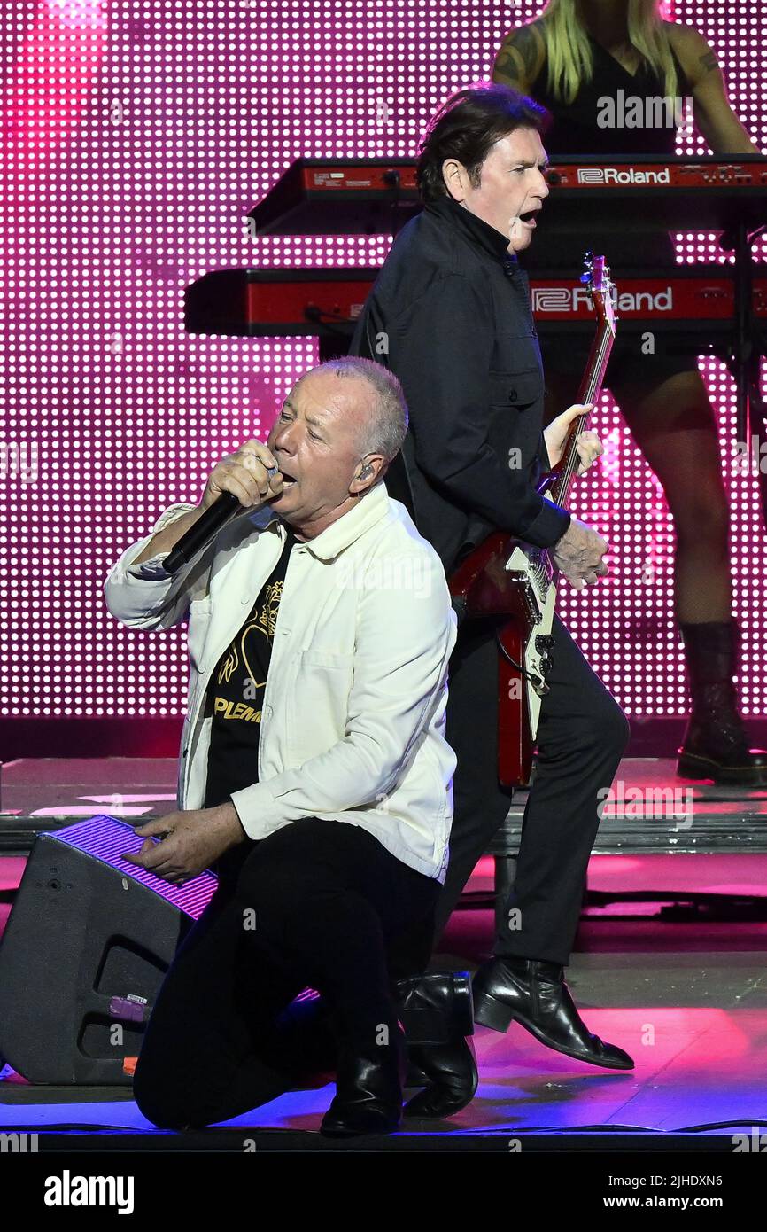 Simple Minds during the 40 Years Of Hits Tour, 17th July 2022, at ...