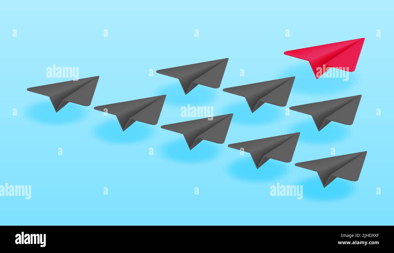 Success leadership paper planes Stock Vector Images - Alamy