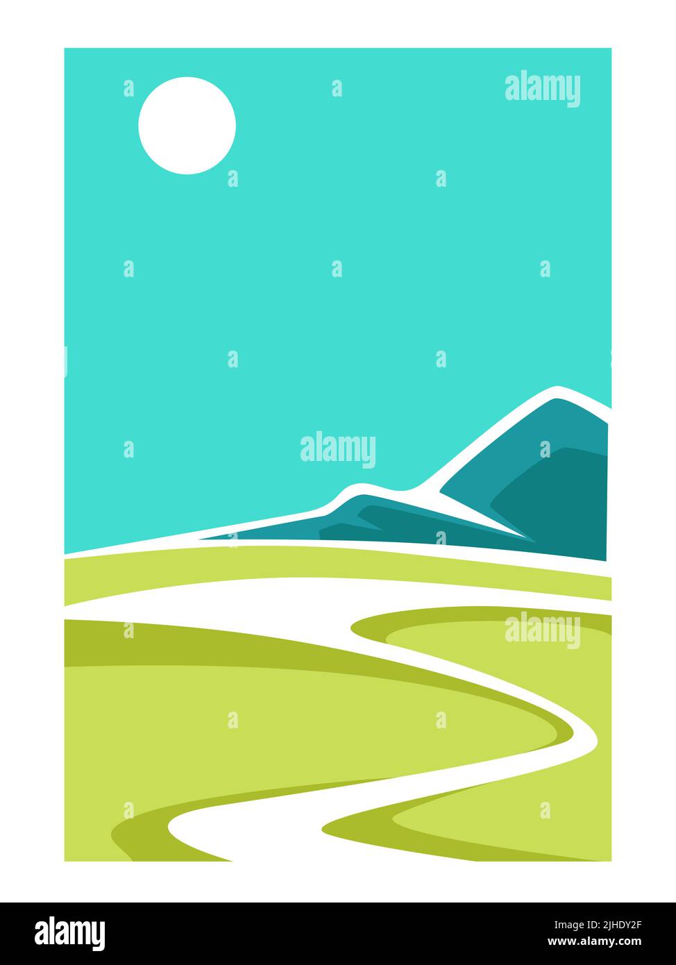 Mountains landscape isolated icons corporate identity template vector ...