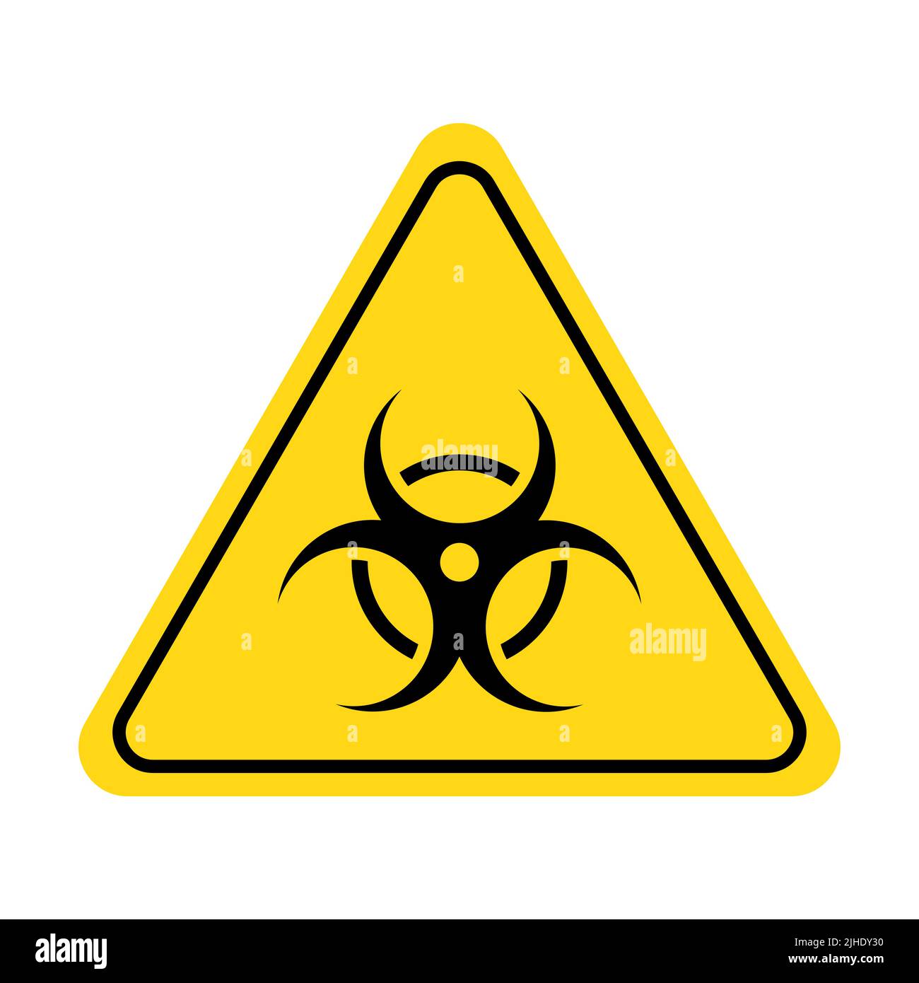 Biohazard sign. Bio waste danger, biological, epidemic hazard icon with ...