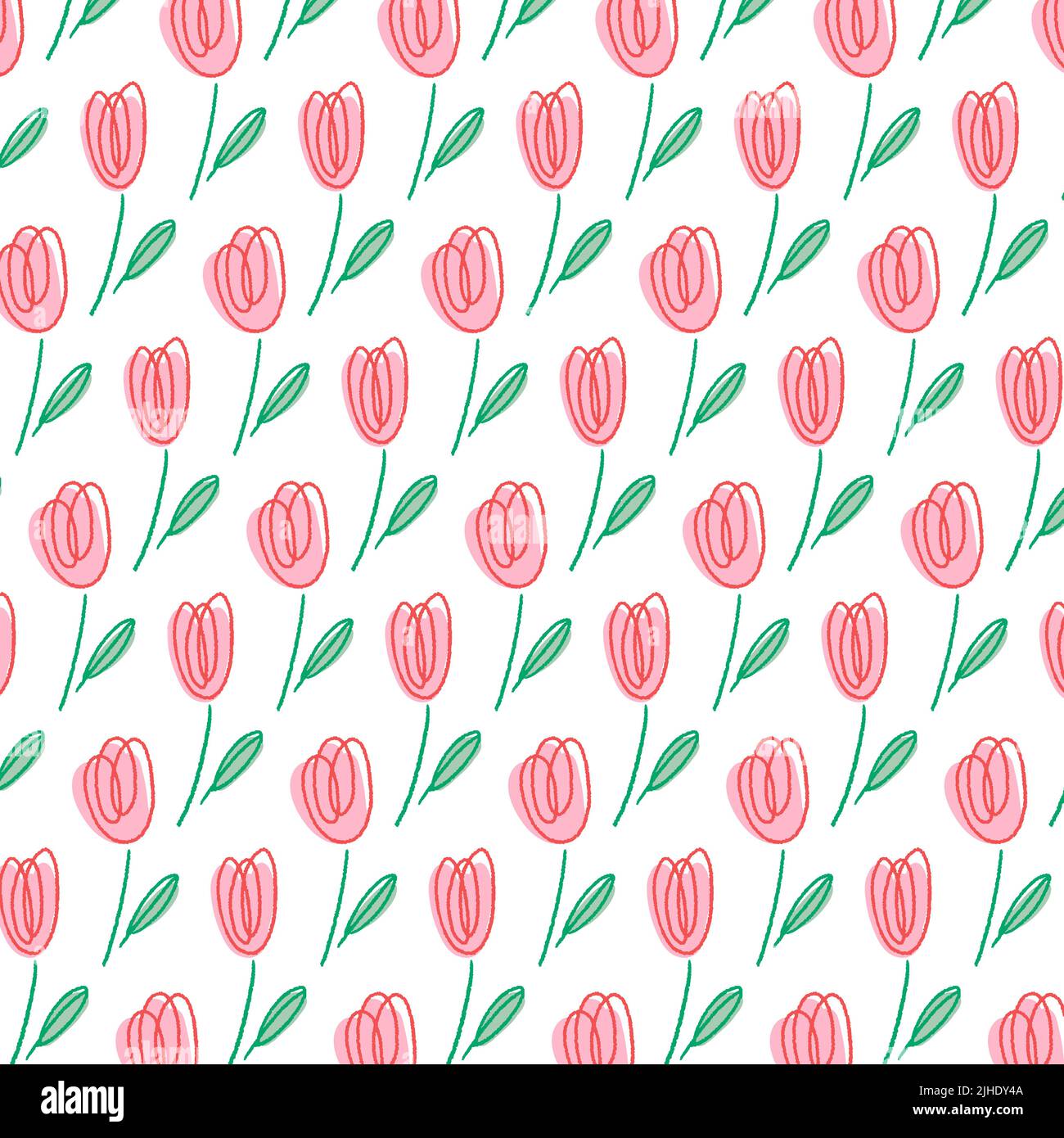 Hand drawn vector illustration of flower pattern. Line art Stock Vector ...