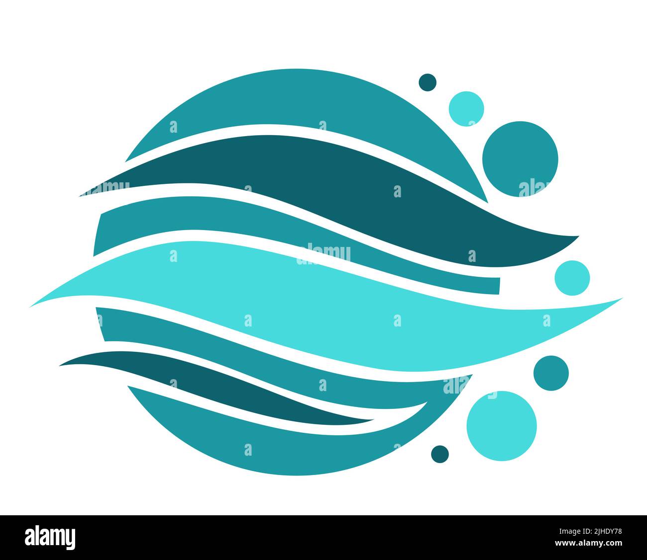Water splashes and text samples logos and emblems set vector isolated ...