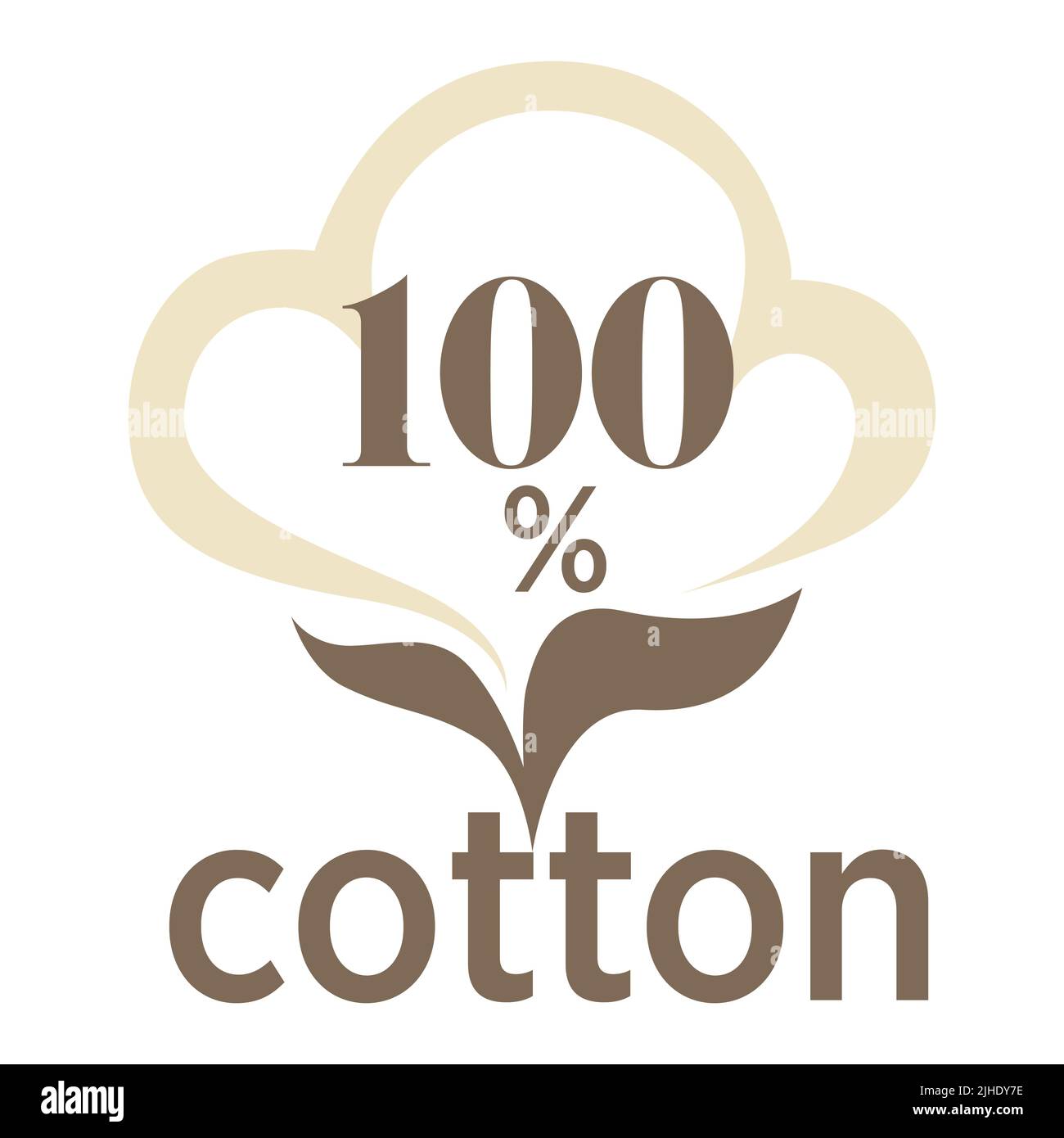 Cotton isolated icons pure and organic product vector textile industry ...