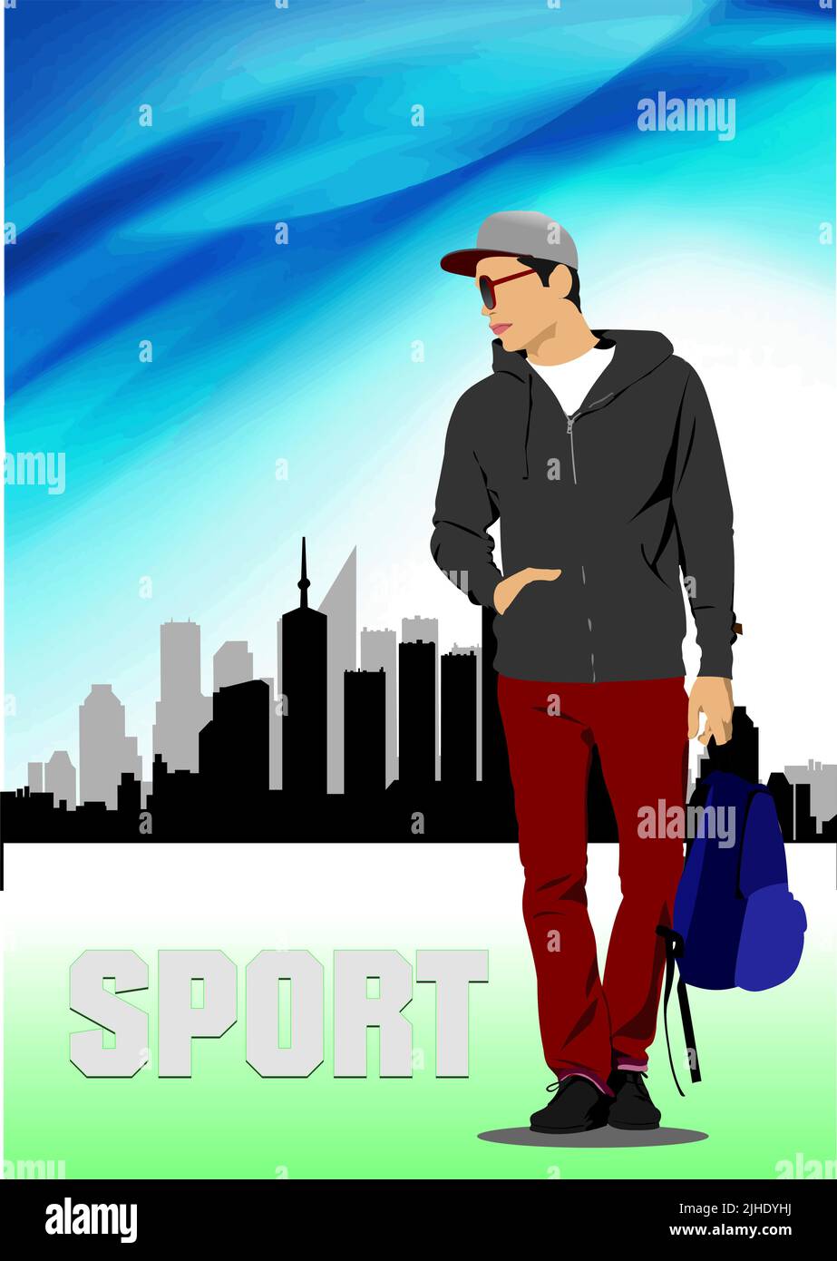 Successful sportsman Stock Vector Images - Alamy