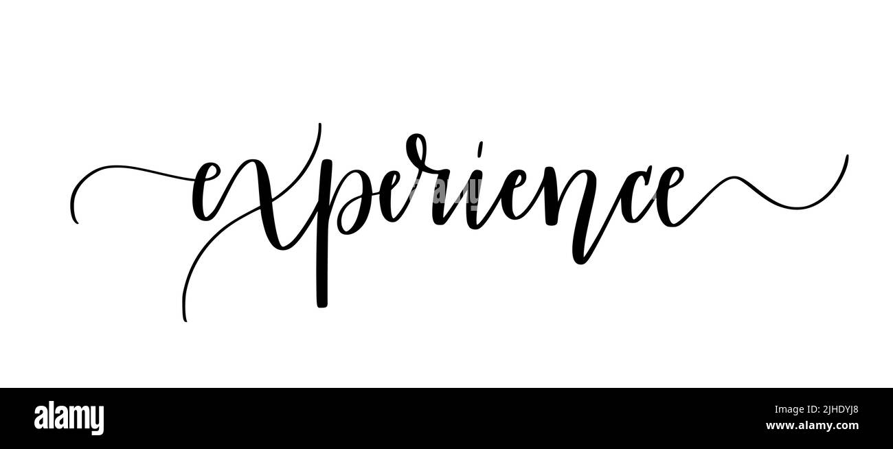 Experience. Cute modern calligraphy travel design Stock Vector Image ...