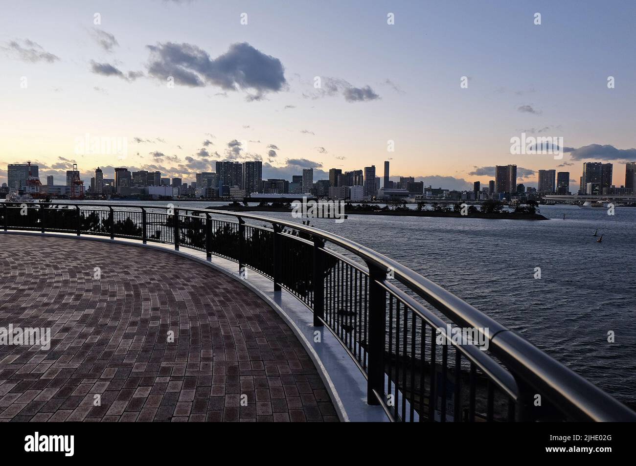Exterior architecture and design of Rainbow bridge at Odaiba island ...
