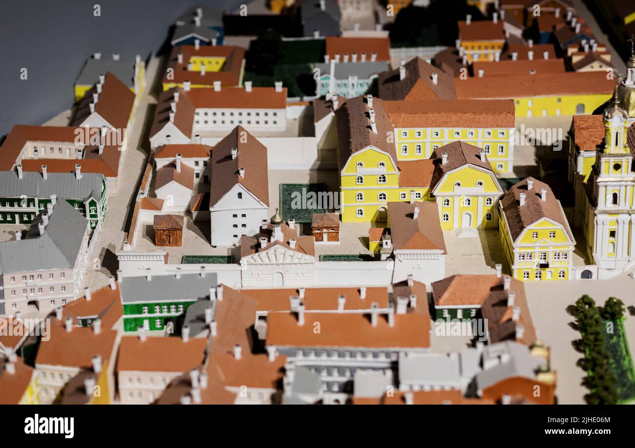 old historical european architecture in miniature. exterior building ...