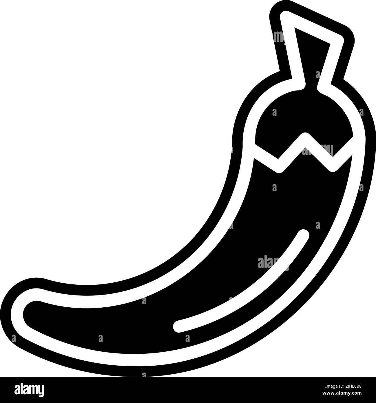 Set red chili isolated Black and White Stock Photos & Images - Alamy