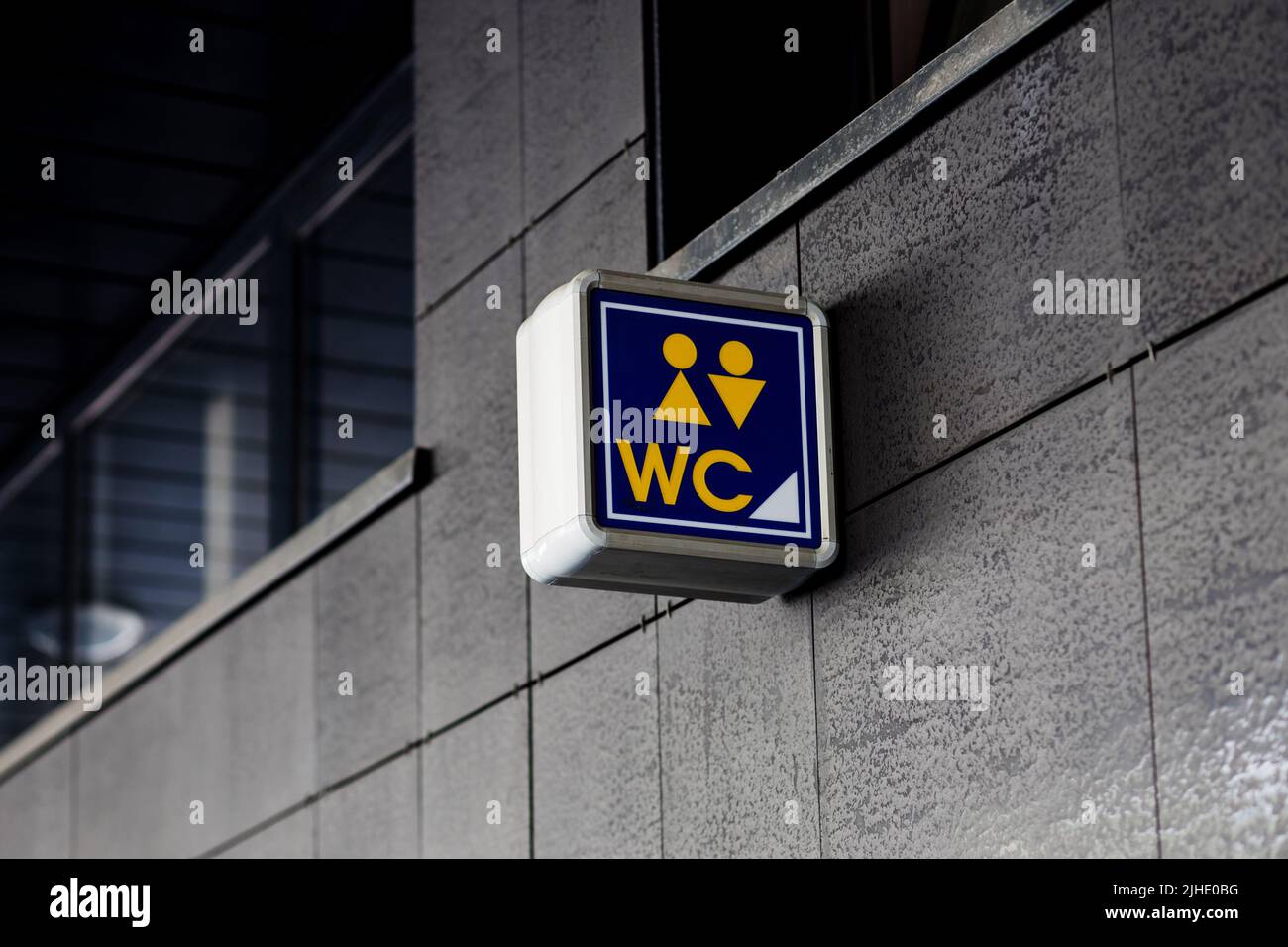 Toilet sign - Restroom Concept. Outdoor restroom and facility all ...