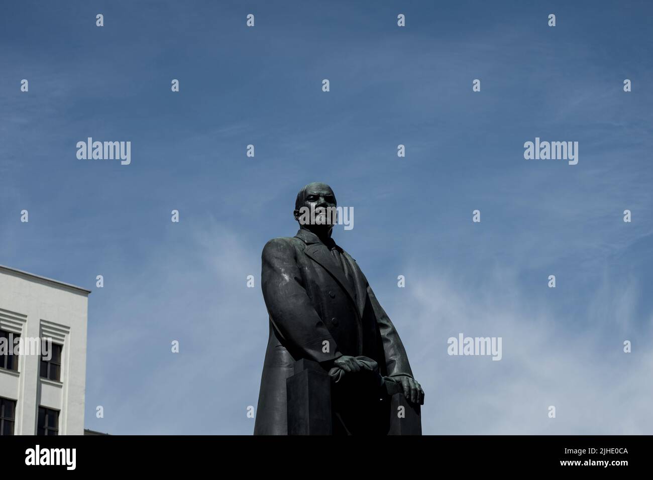 Minsk, Belarus, July 2022 - Monument to Vladimir Lenin. Lenin was a ...