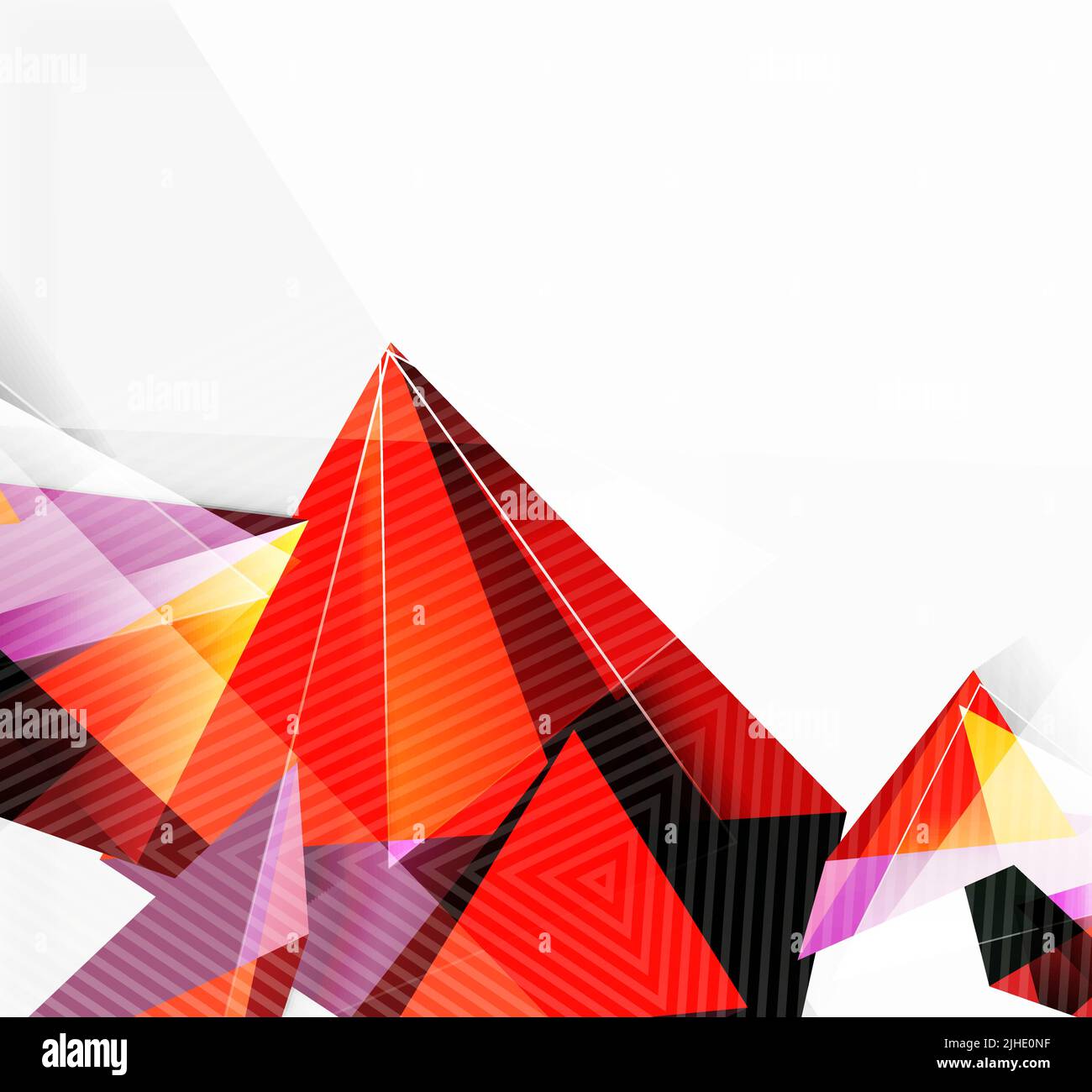 3d triangles and pyramids, abstract geometric vector background Stock ...