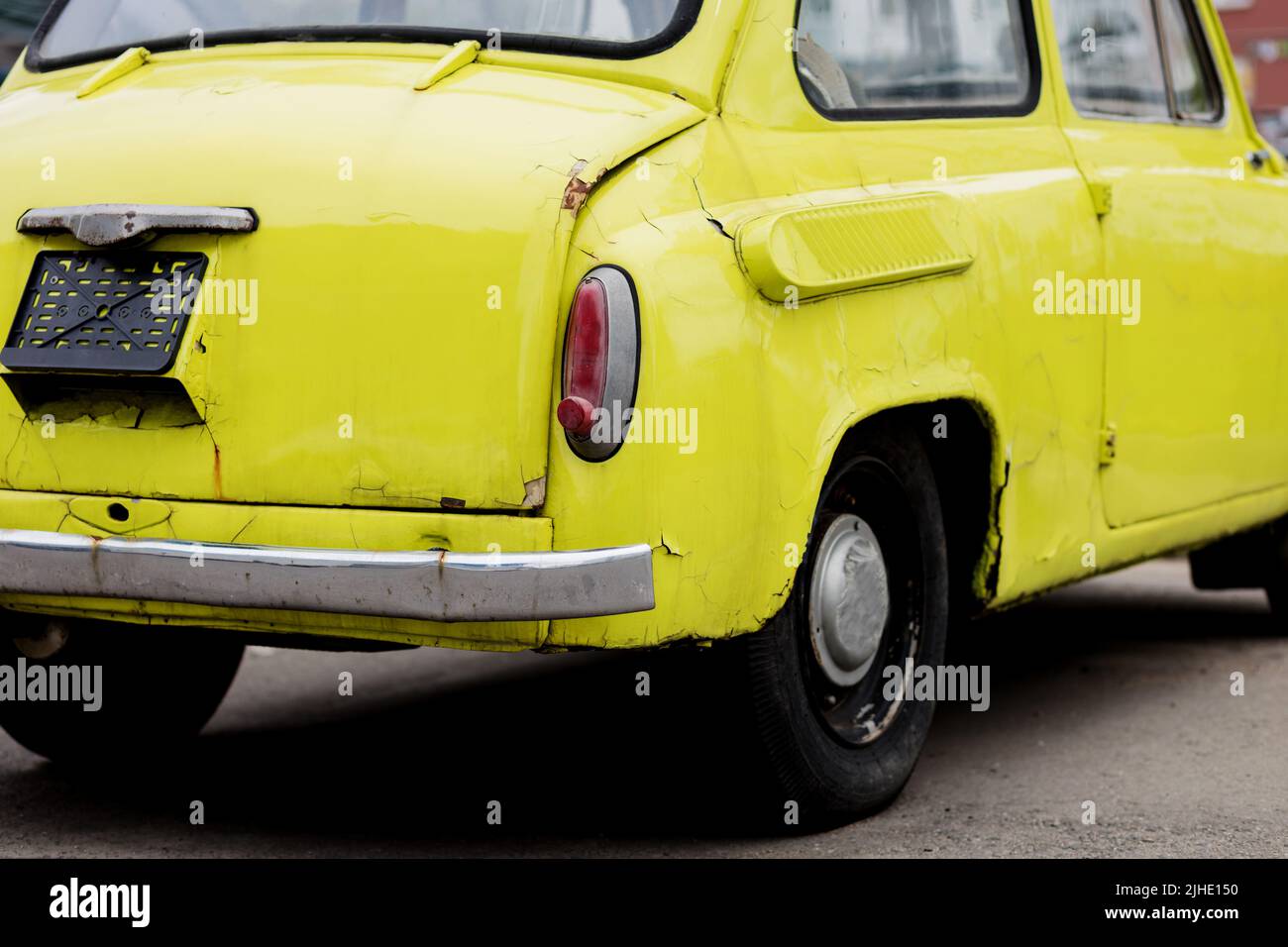 Yellow bumper wheel headlight car auto hi-res stock photography and ...