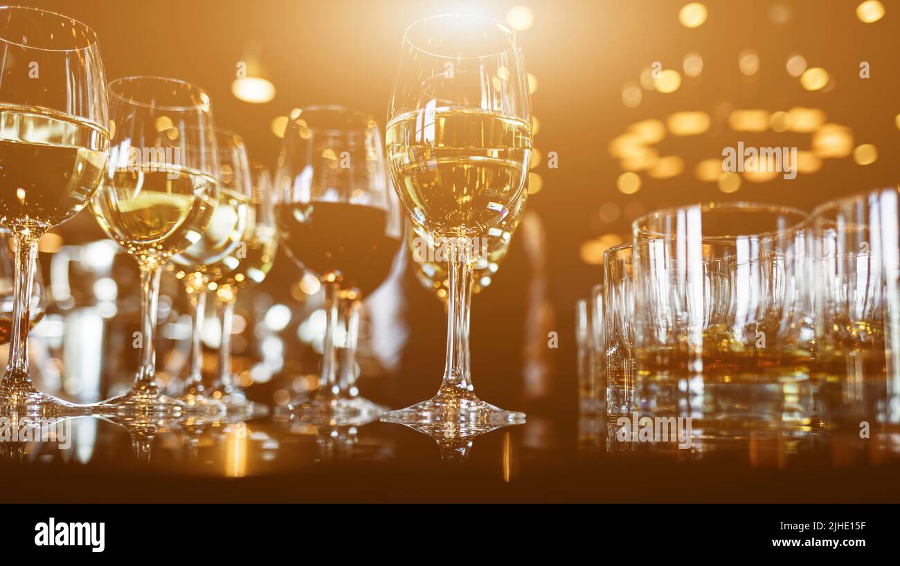 glass of wine, whisky spirit brandy, cognac. lots of alcoholic drinks ...