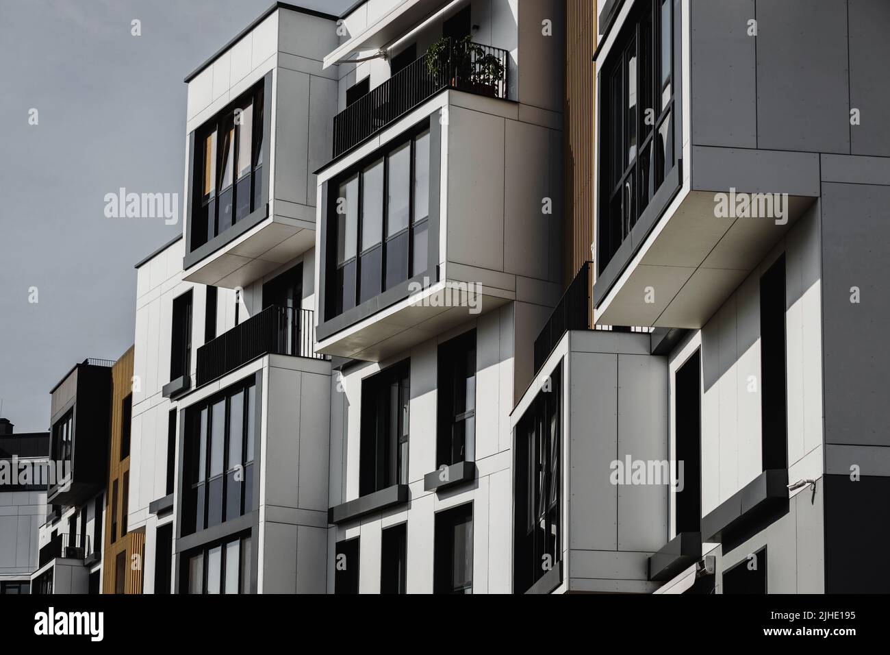 Condominium and apartment building. european residential architecture ...