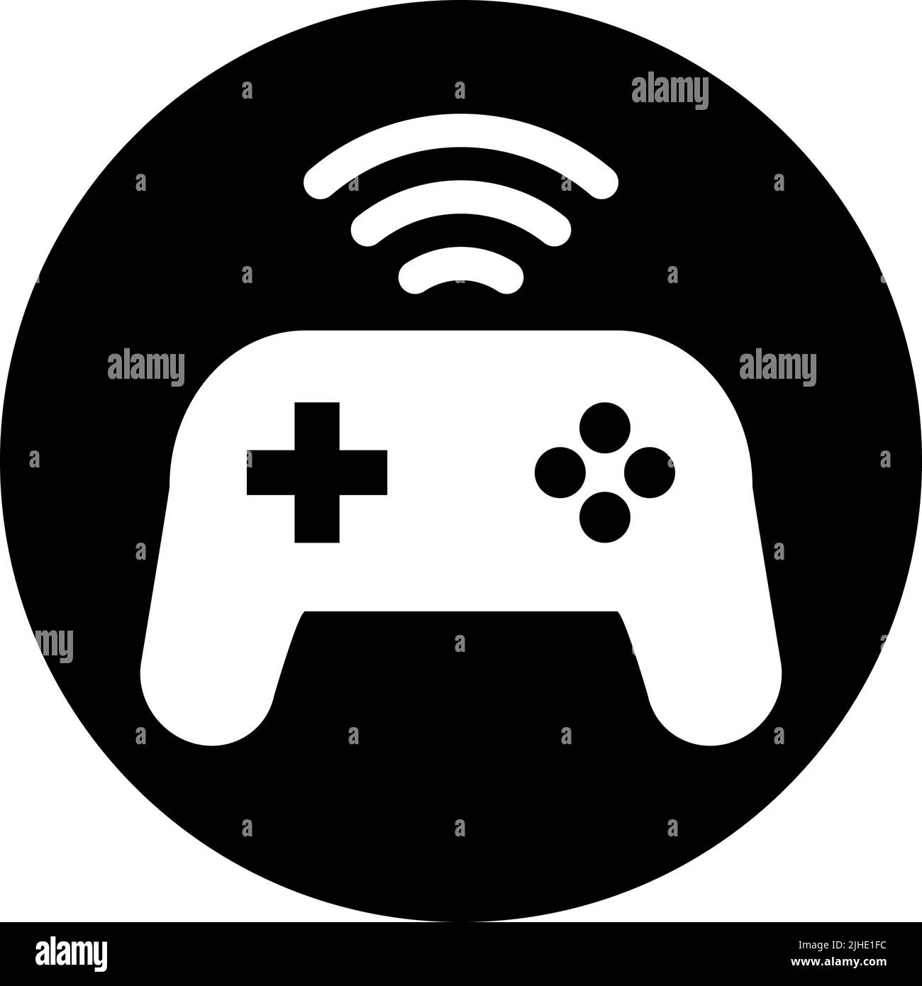 Online game. Game controller icon during communication. Editable vector ...