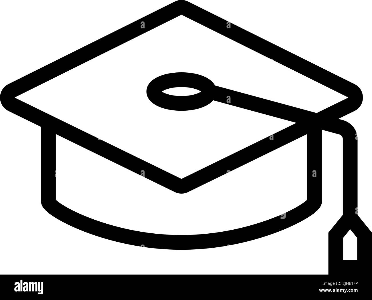 Graduation square cap icon. Square academic cap. Editable vector Stock ...