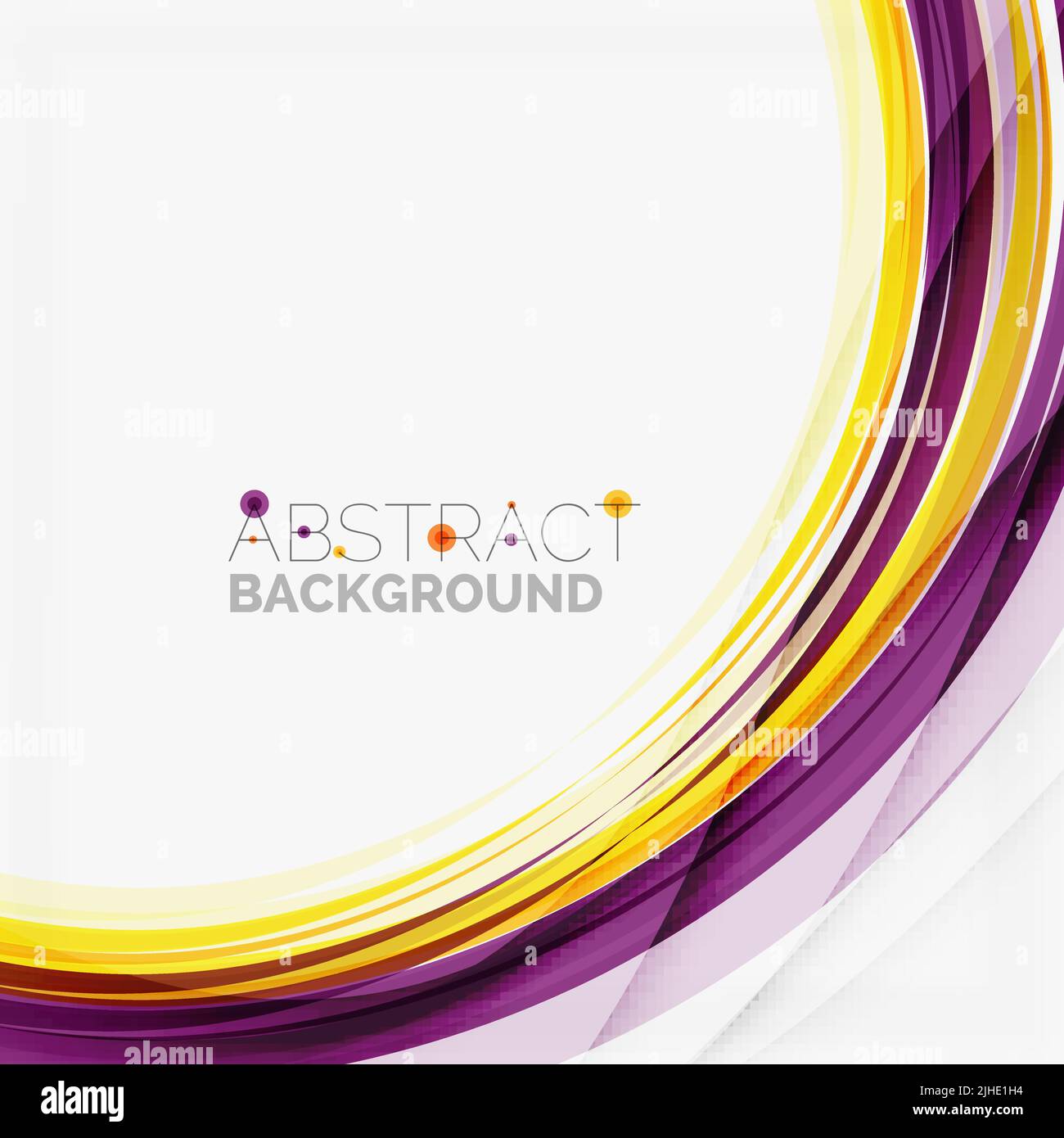 Purple and orange color lines on white, abstract background Stock ...