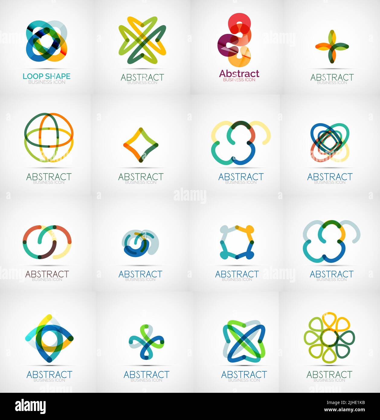 Abstract company logo vector collection - modern various business ...