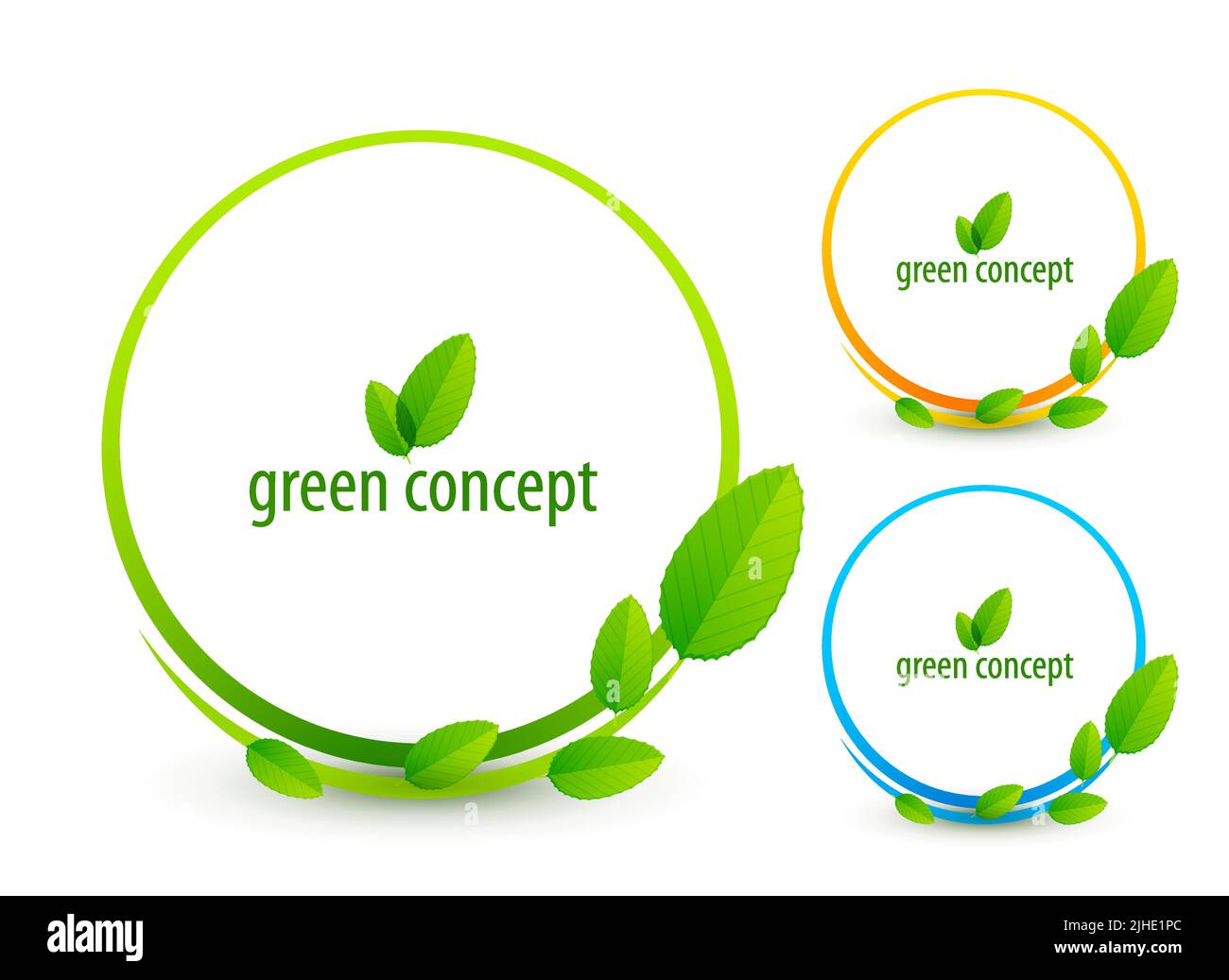Vector green concept icon set Stock Vector Image & Art - Alamy