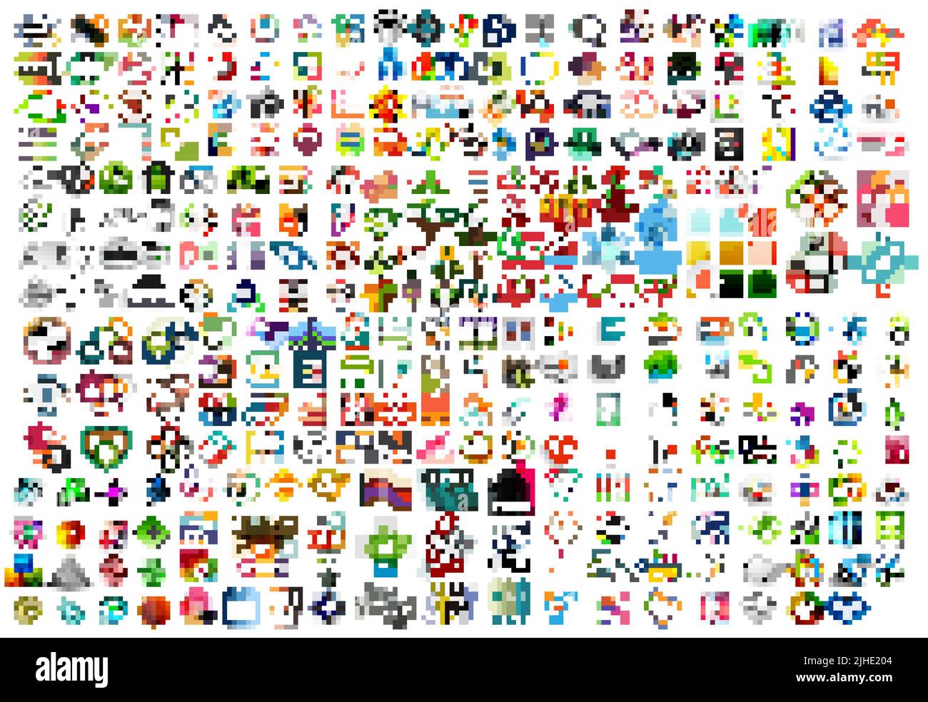 Set of geometric banners, presentation design elements, vector Stock ...