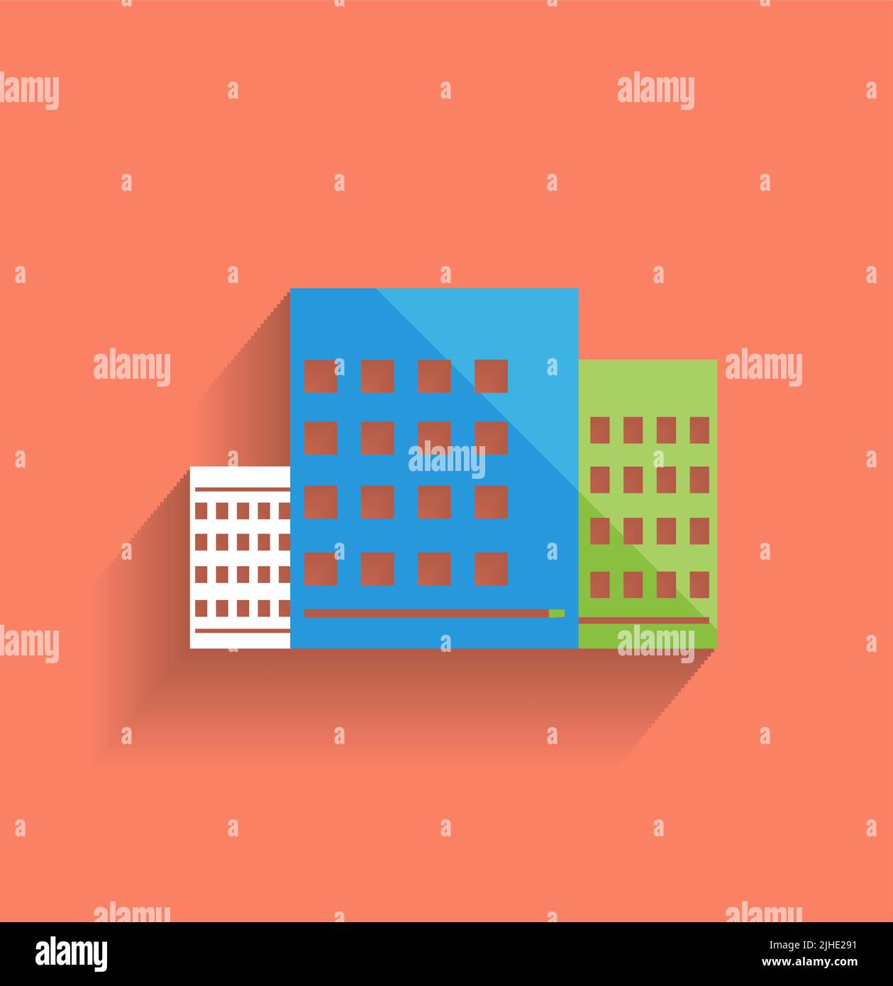 Vector skyscraper icon modern flat design Stock Vector Image & Art - Alamy