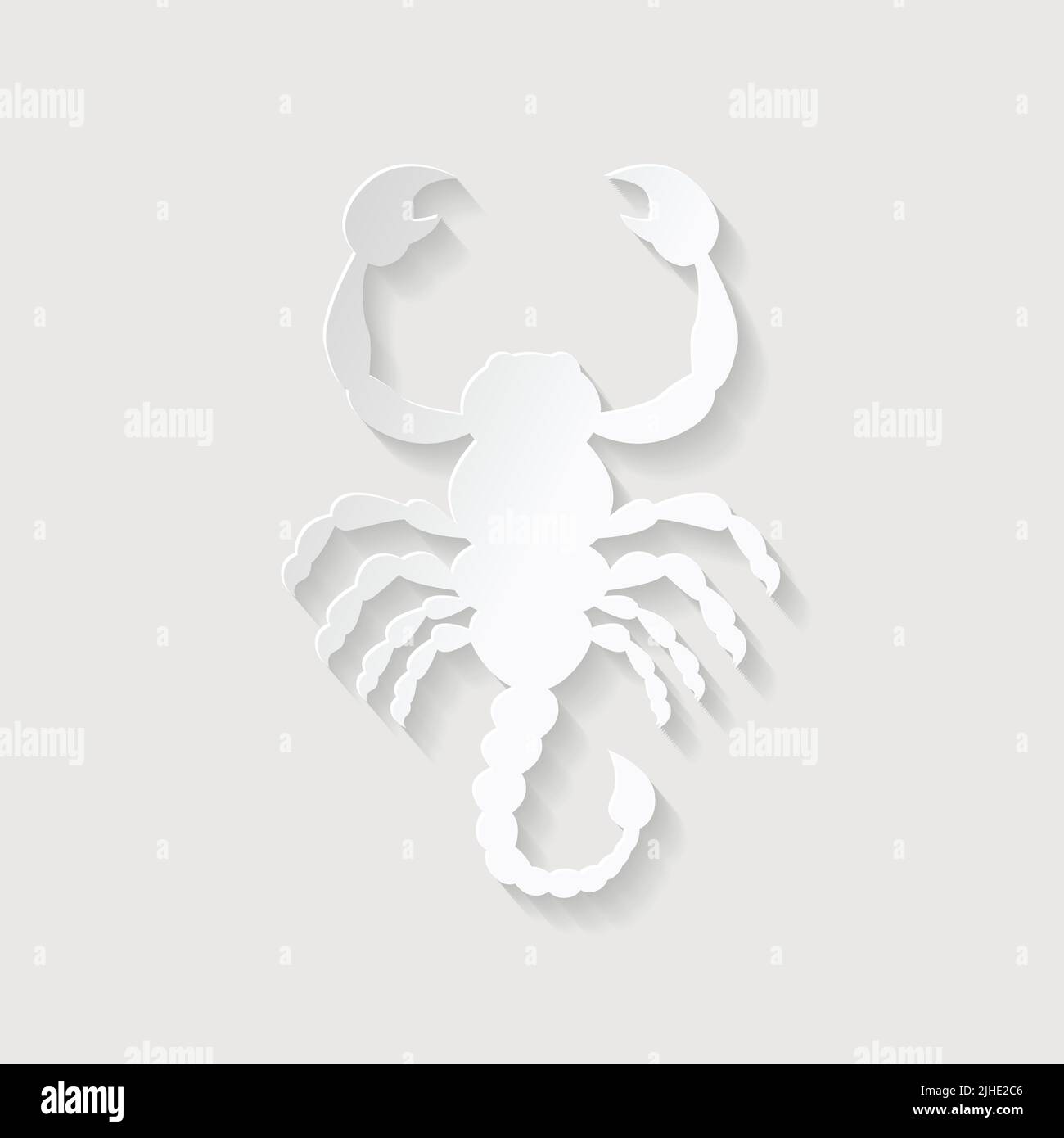 Horoscope paper cut style. Concept for Scorpio. Vector illustration ...