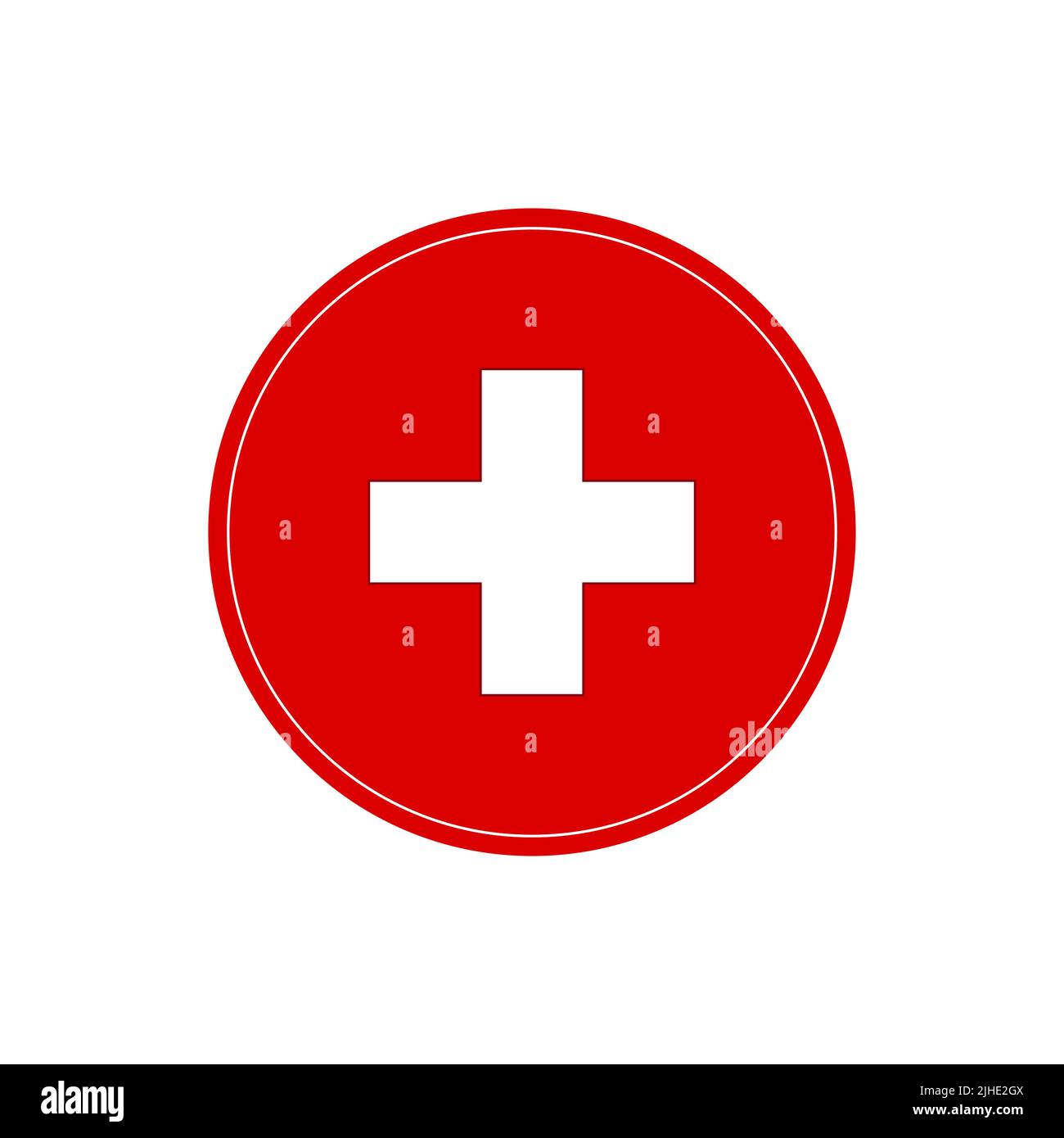 Health care cross sign. Medical symbol on a white background, vector ...