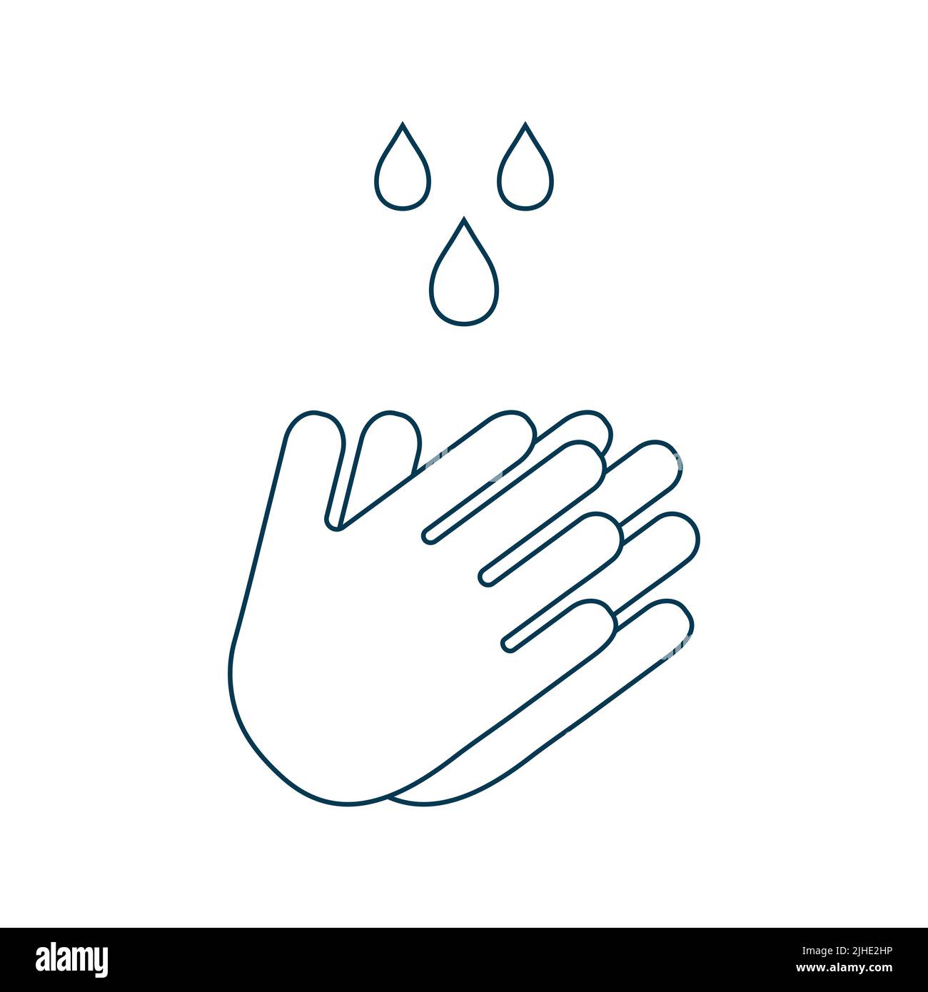 Hand washing, hand sanitizer icon isolated on white background. Vector ...