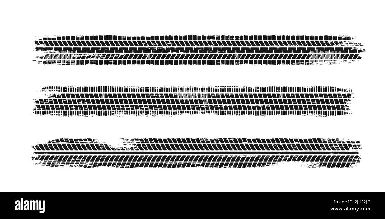 Auto tire tread grunge set. Car and motorcycle tire pattern, wheel tyre ...