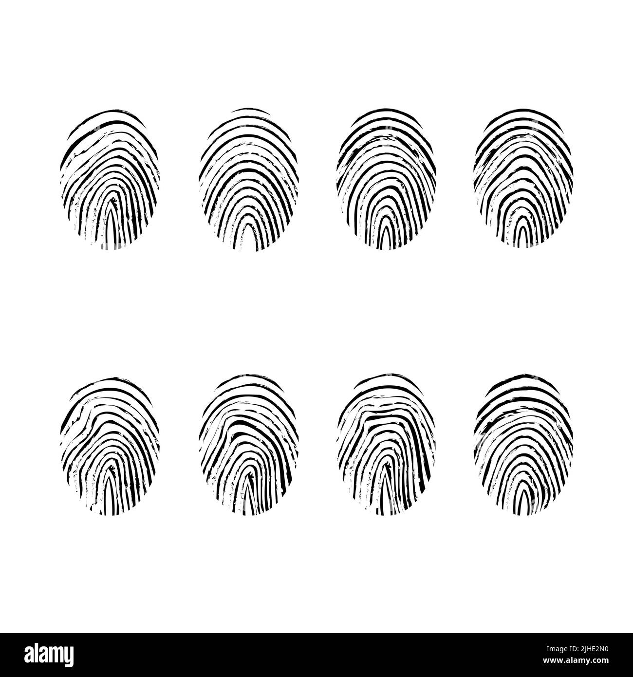 Fingerprint icons set isolated on white background. Vector illustration Stock Vector Image & Art ...