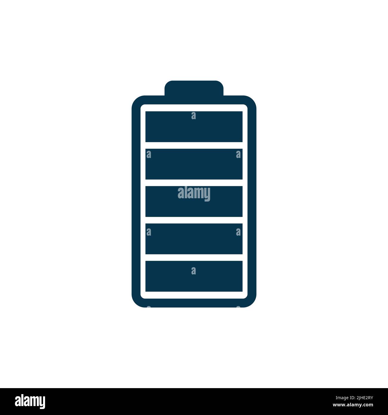 Full battery icon isolated on white background. Vector illustration ...